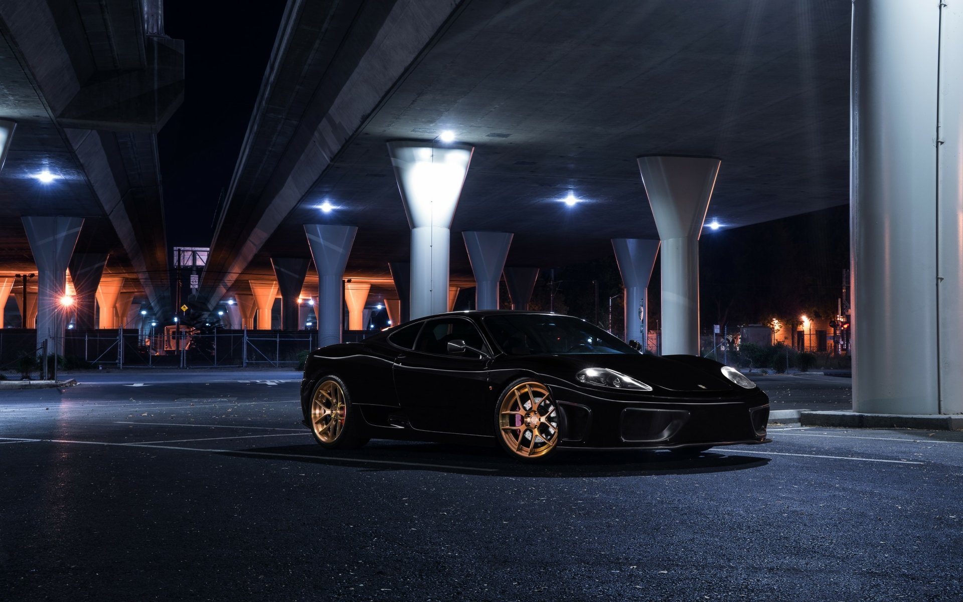 Download Black Car Ferrari Vehicle Ferrari 360 Modena HD Wallpaper
