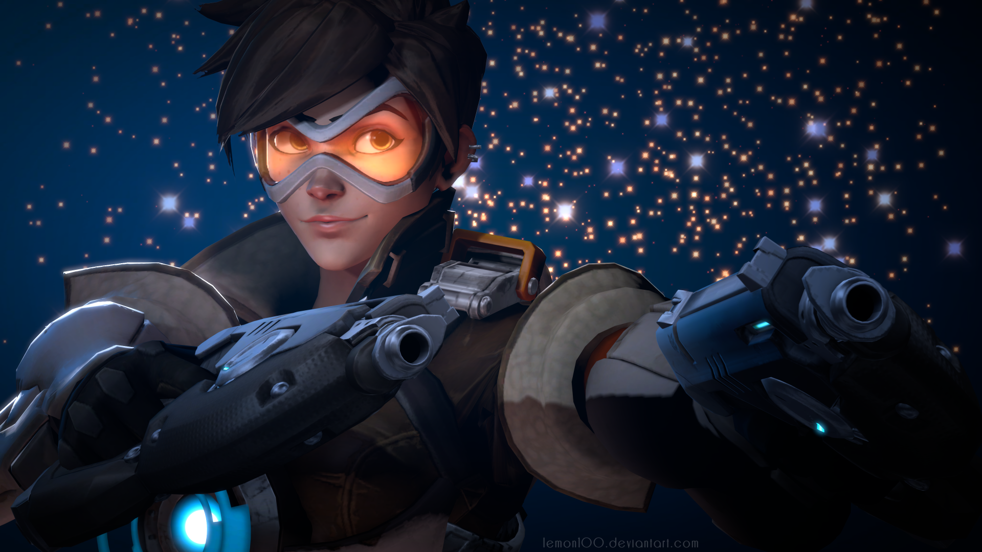 Tracer from Overwatch - Stunning 4K Ultra HD Wallpaper by lemon100