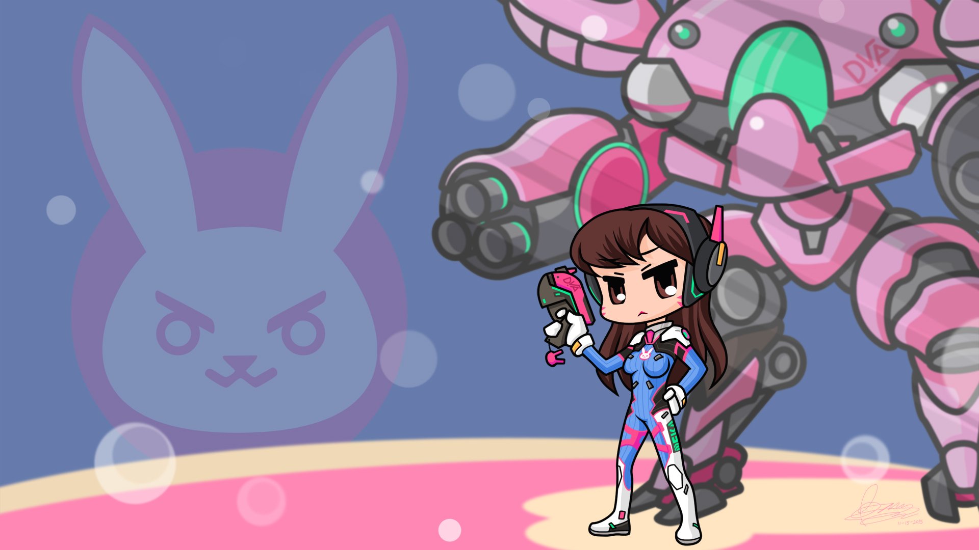 D.Va HD Wallpaper - Iconic Overwatch Artwork by bannouneko