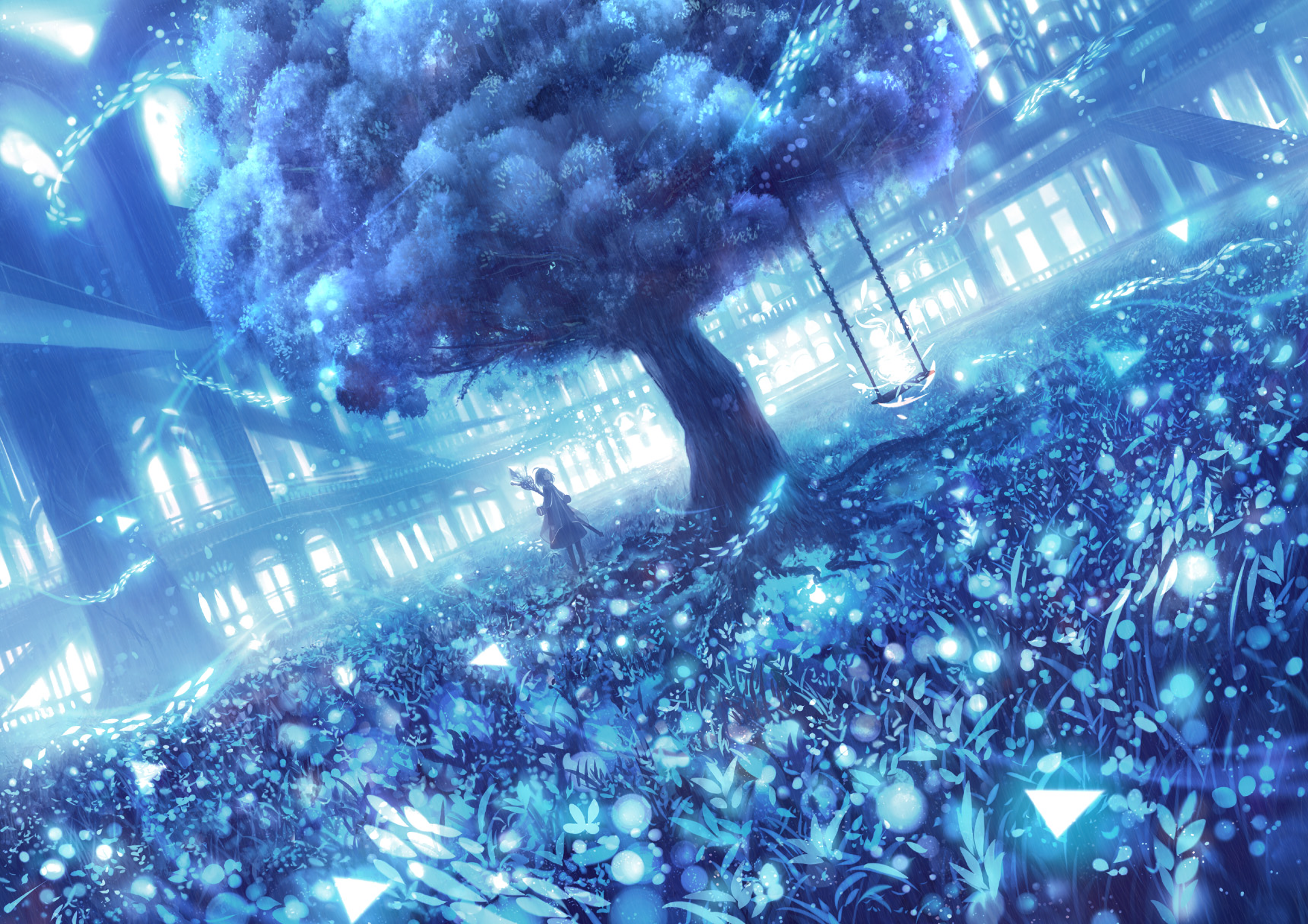 Enchanting Anime Tree HD Wallpaper by 防人