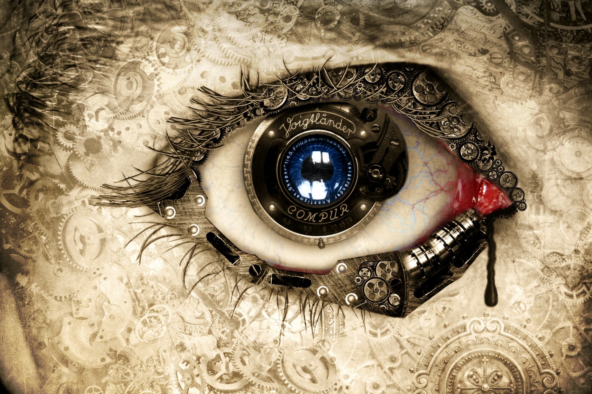 Download Clockwork Artistic Eye HD Wallpaper