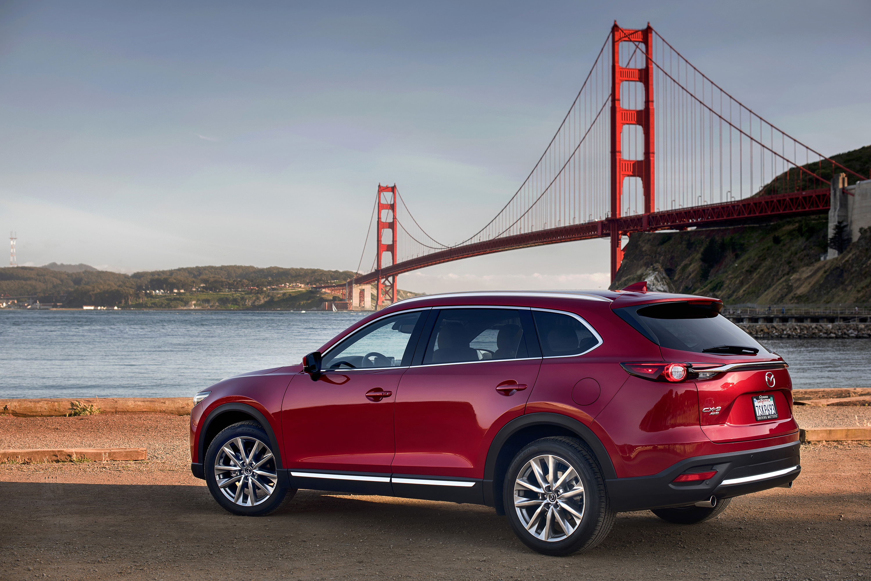 Mazda CX-9 SUV HD Wallpaper – Scenic Golden Gate Drive
