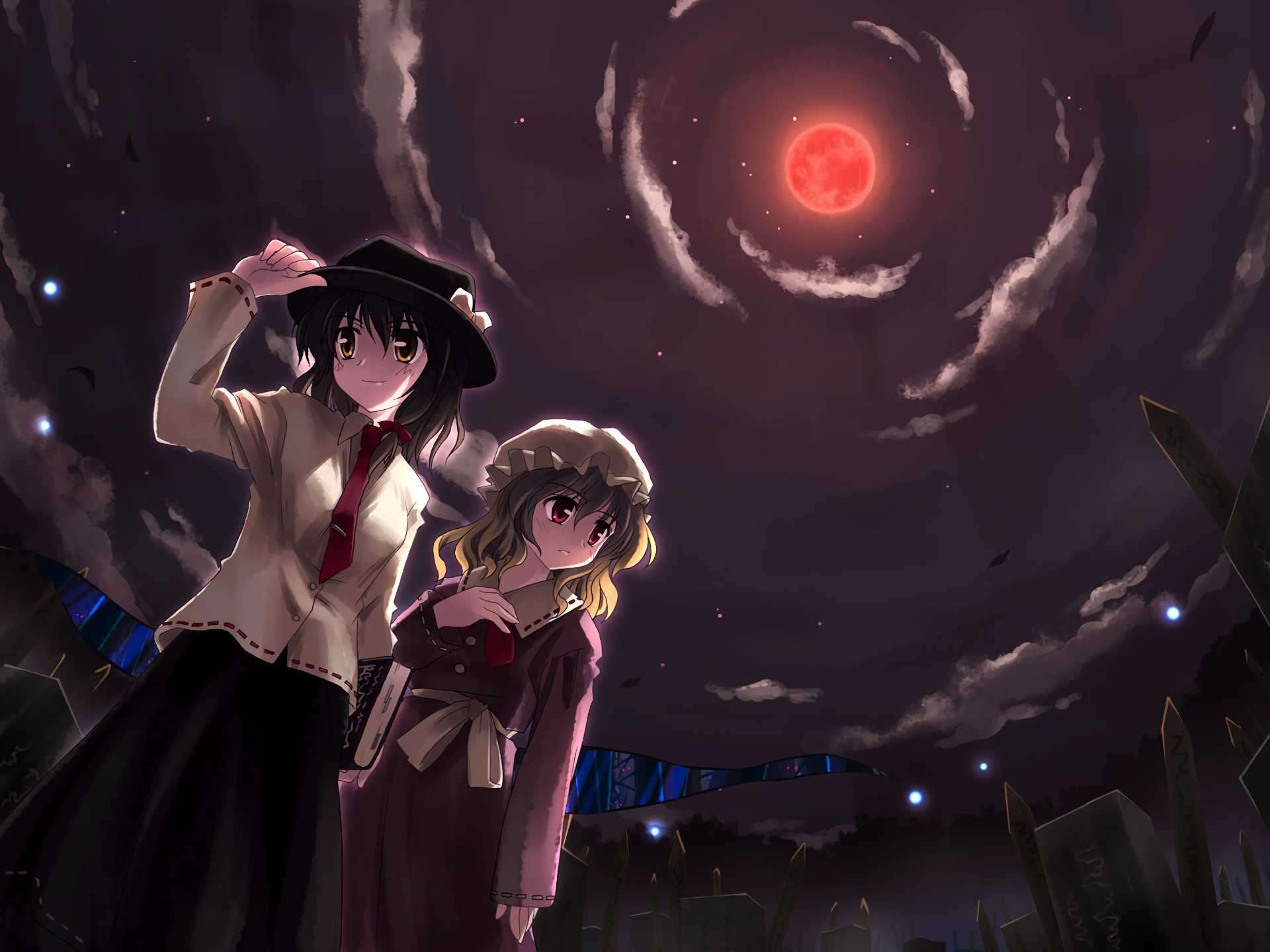 Download Maribel Hearn Renko Usami Anime Touhou HD Wallpaper by Yuuki ...