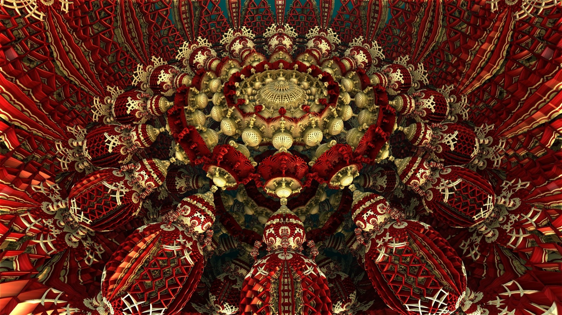 Download Red Abstract Fractal HD Wallpaper