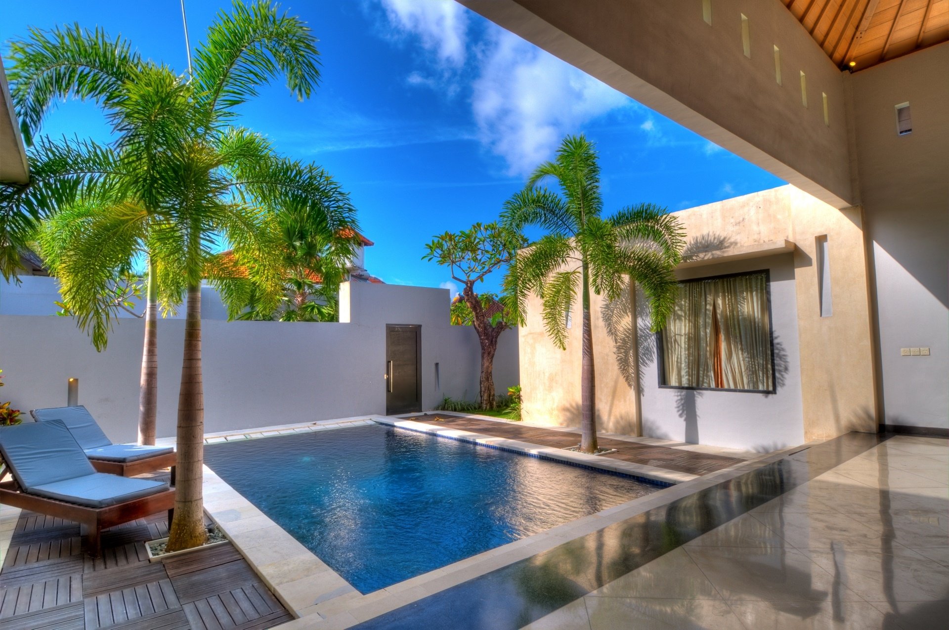 Serene Man-Made Oasis: HD Poolside Paradise
