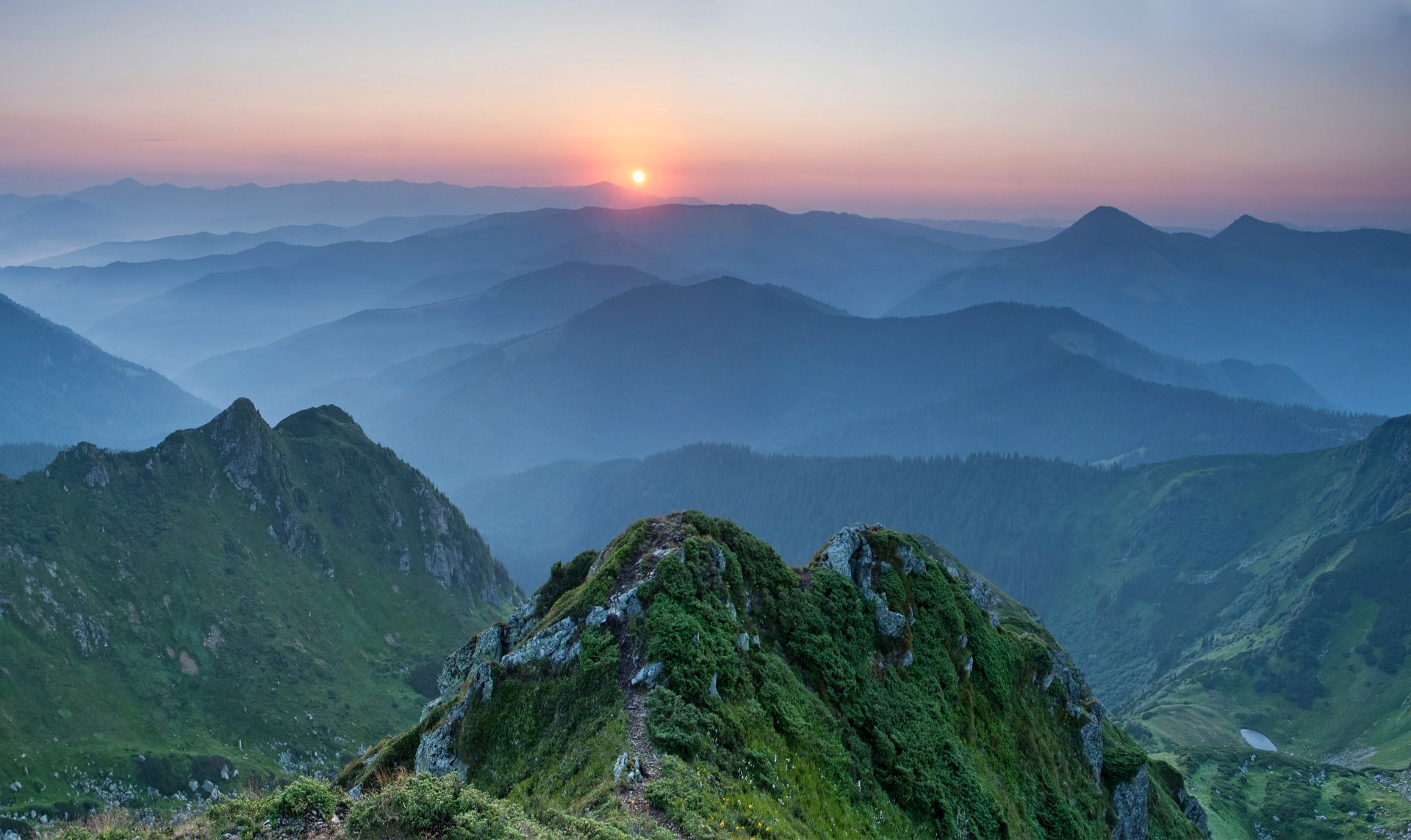 Download Mountain Sun Sunrise Nature Horizon Landscape 4k Ultra HD ...