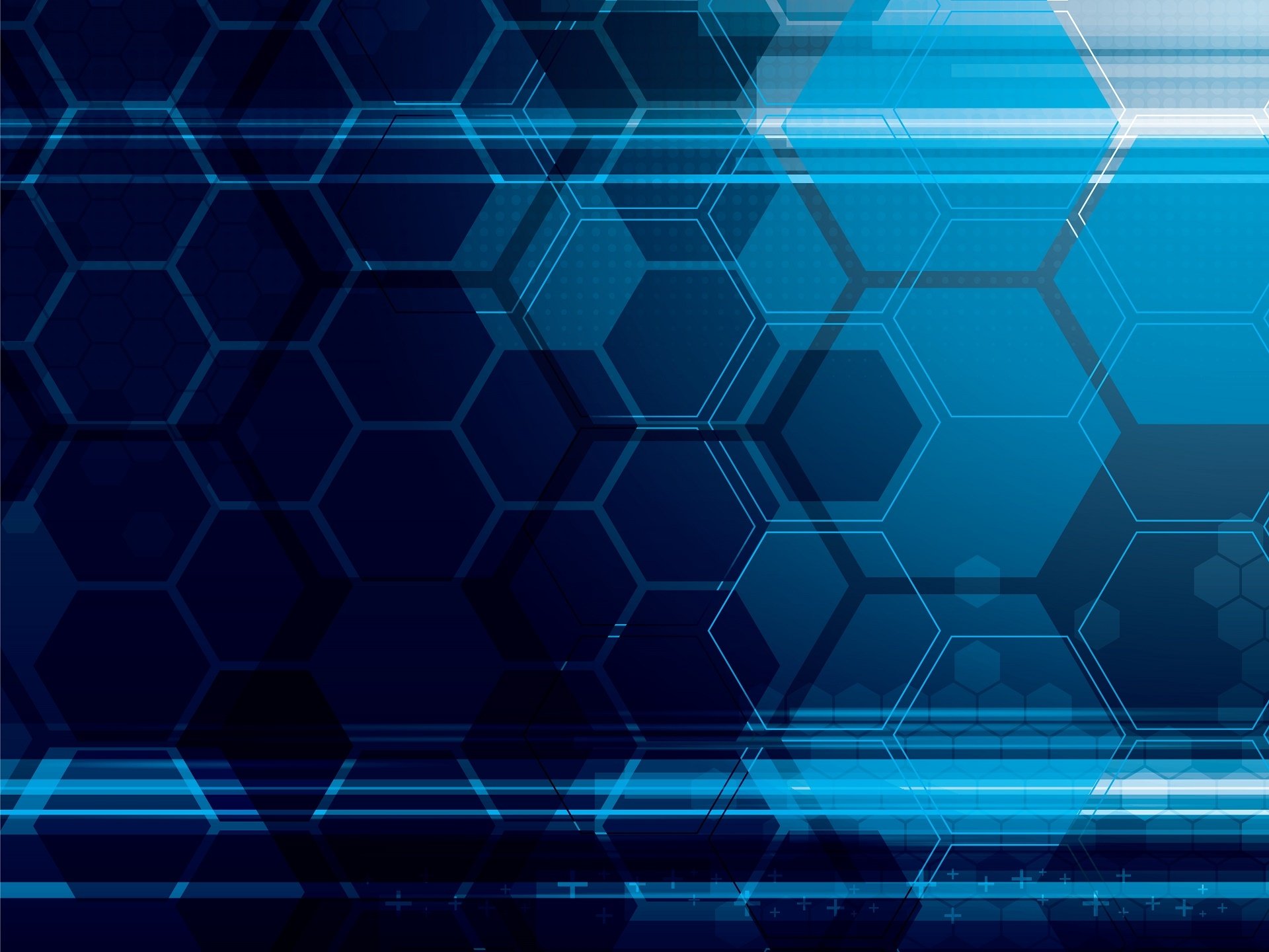 Abstract Blue Hexagon Pattern HD Wallpaper