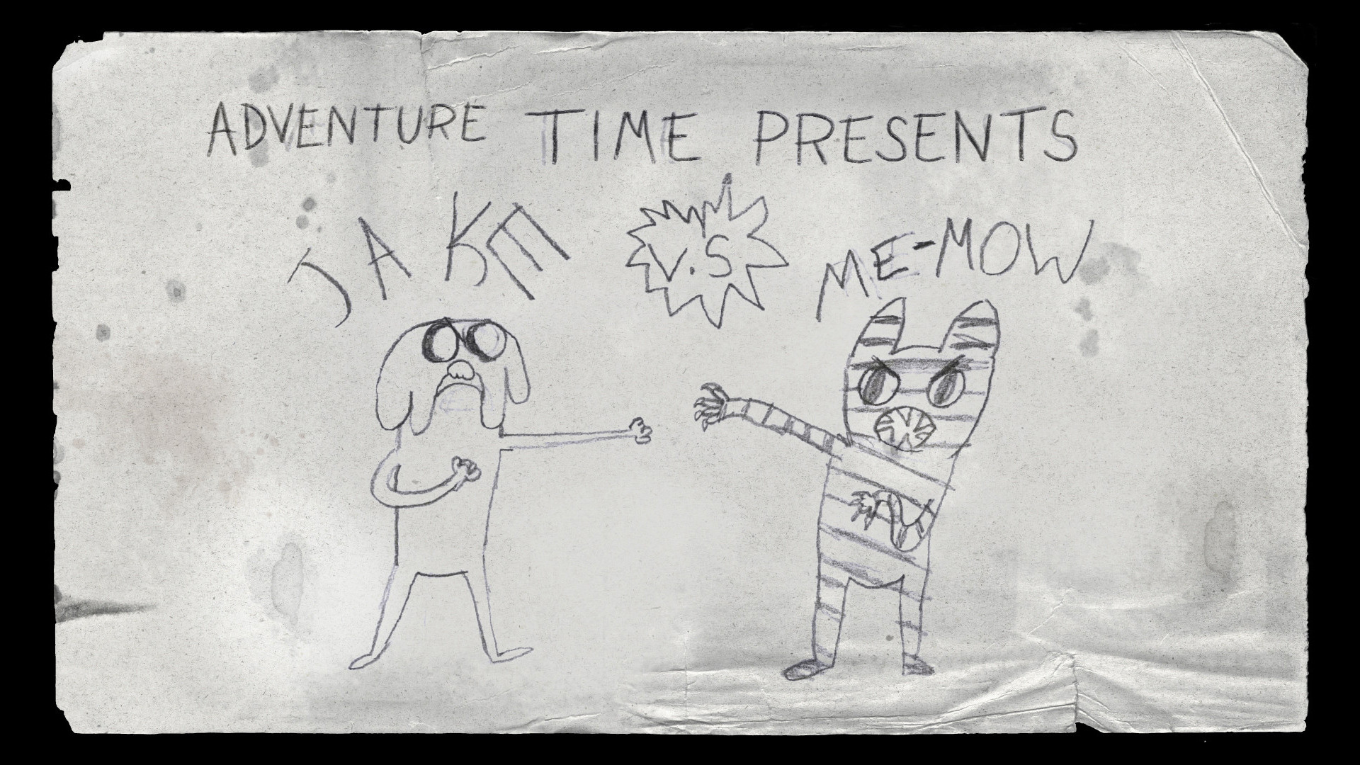 Adventure Time HD Wallpaper: Jake vs Me-Mow Showdown