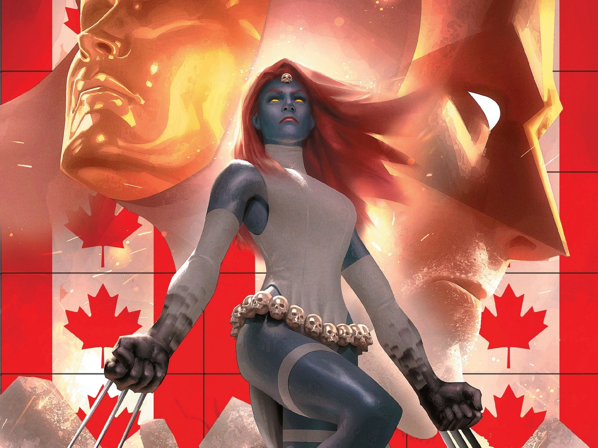 Download Wolverine Mystique (Marvel Comics) Comic Mystique HD Wallpaper