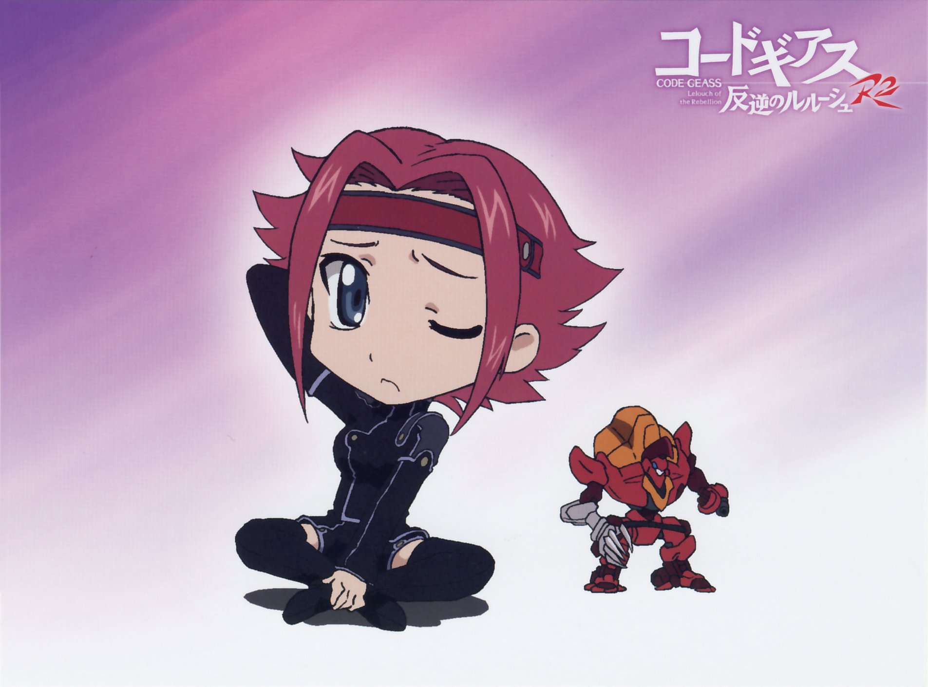 Kallen Kōzuki HD Anime Wallpaper - Code Geass Chibi Style