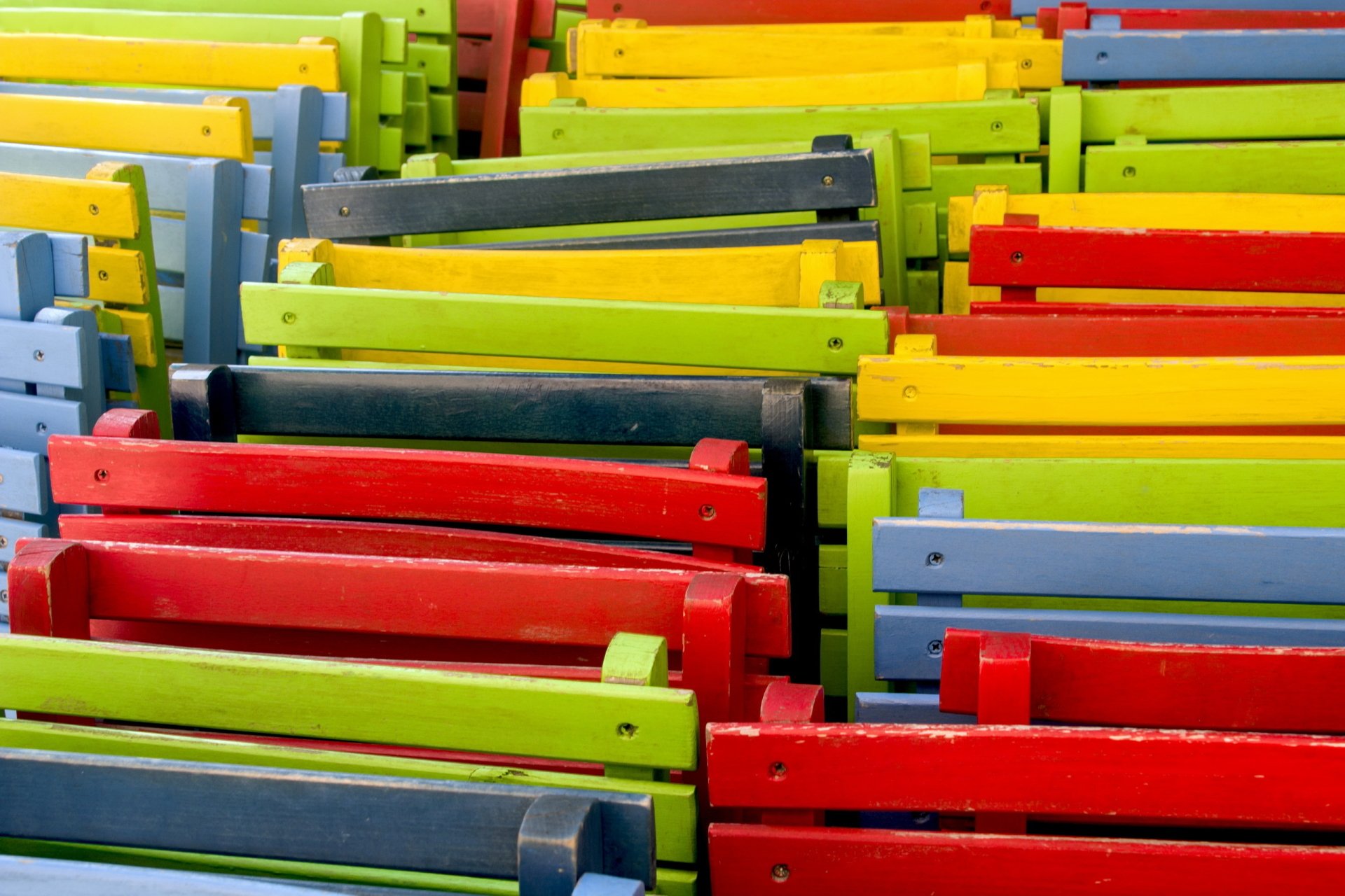 Download Chair Bench Photography Colors HD Wallpaper