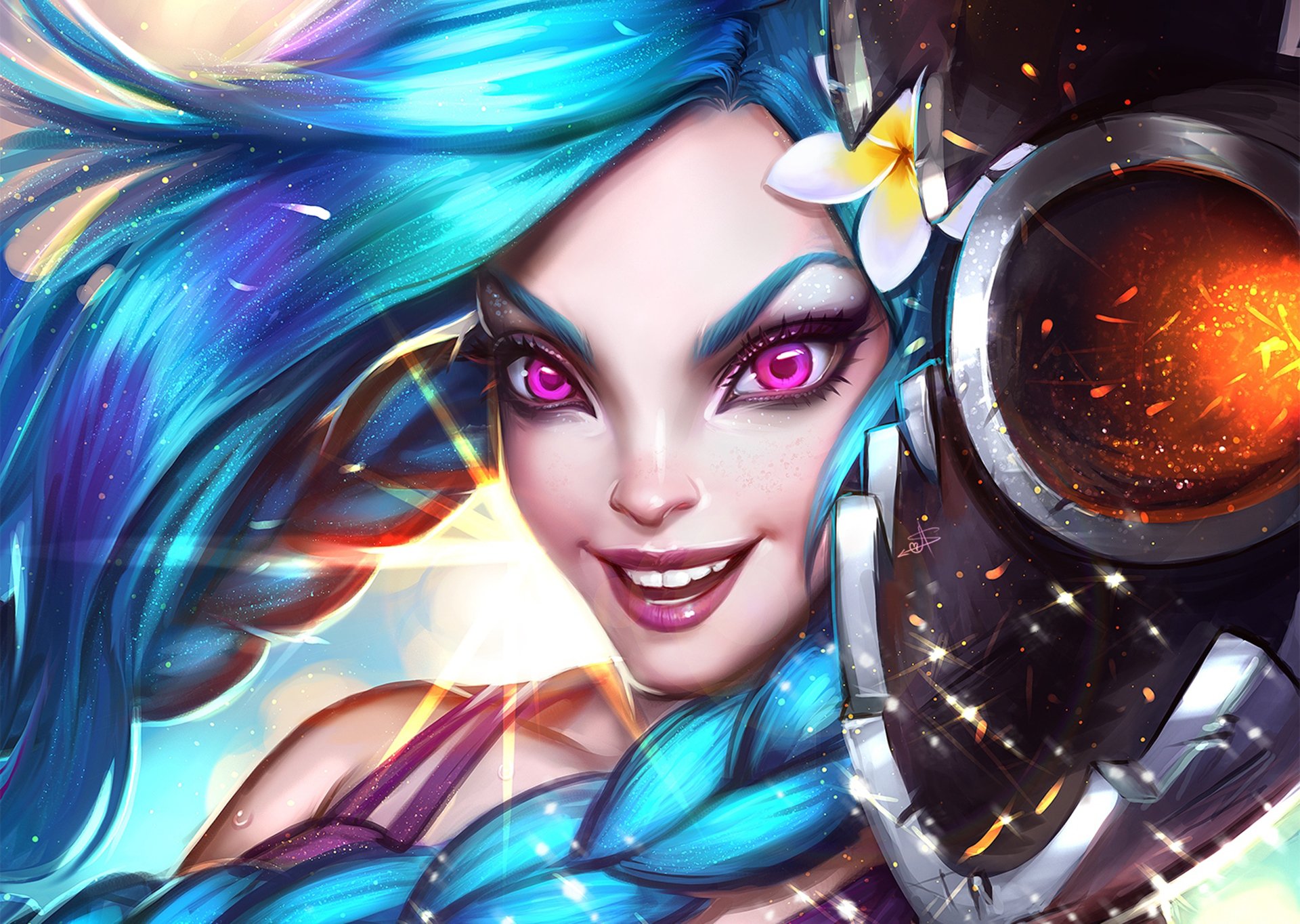 Jinx Unleashed: HD League of Legends Wallpaper Blast by Ayya Saparniyazova