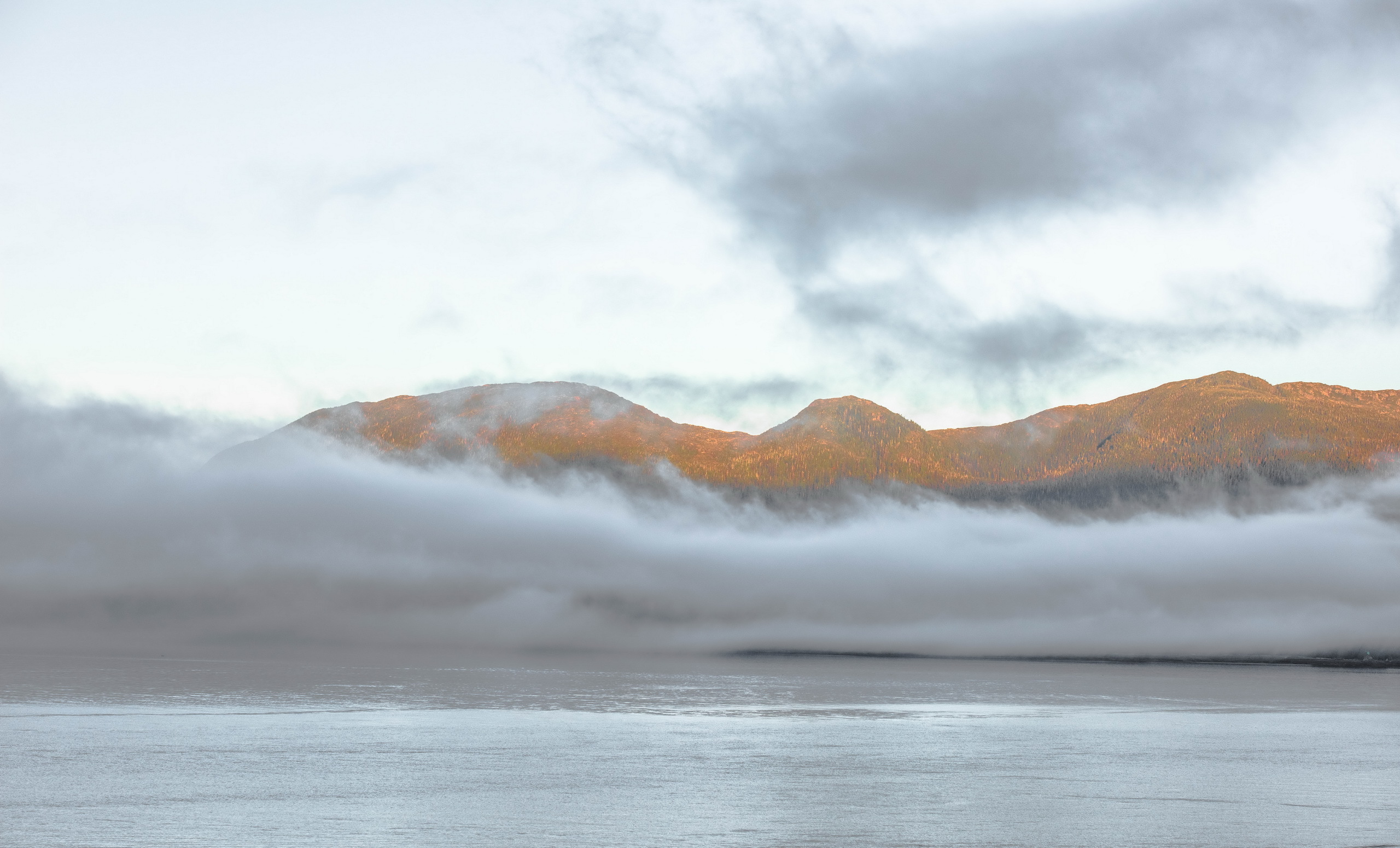 Download Water Mountain Nature Fog HD Wallpaper