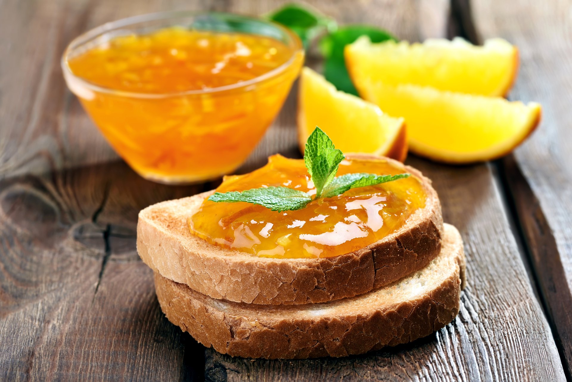 Delicious Orange Jam on Bread - 4K Ultra HD Wallpaper