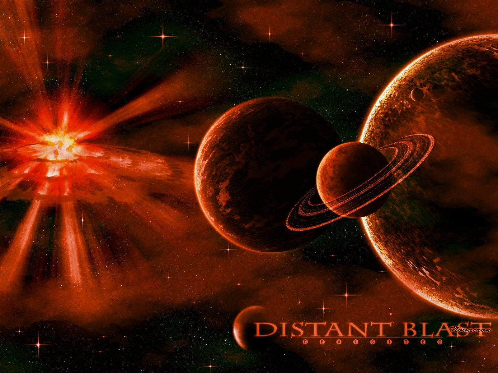 Distant Blast: A Sci-Fi Explosion in HD Wallpaper