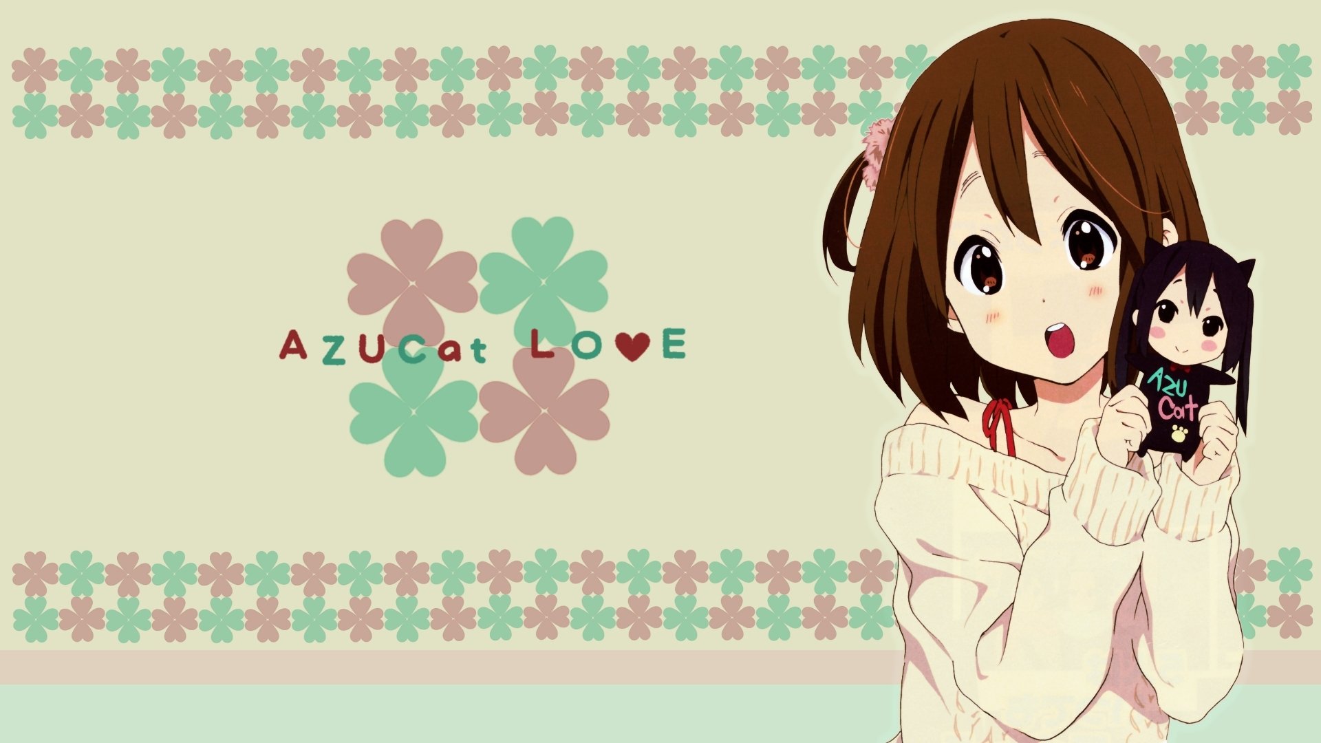 K-ON! Azusa's Charming Love HD Anime Wallpaper