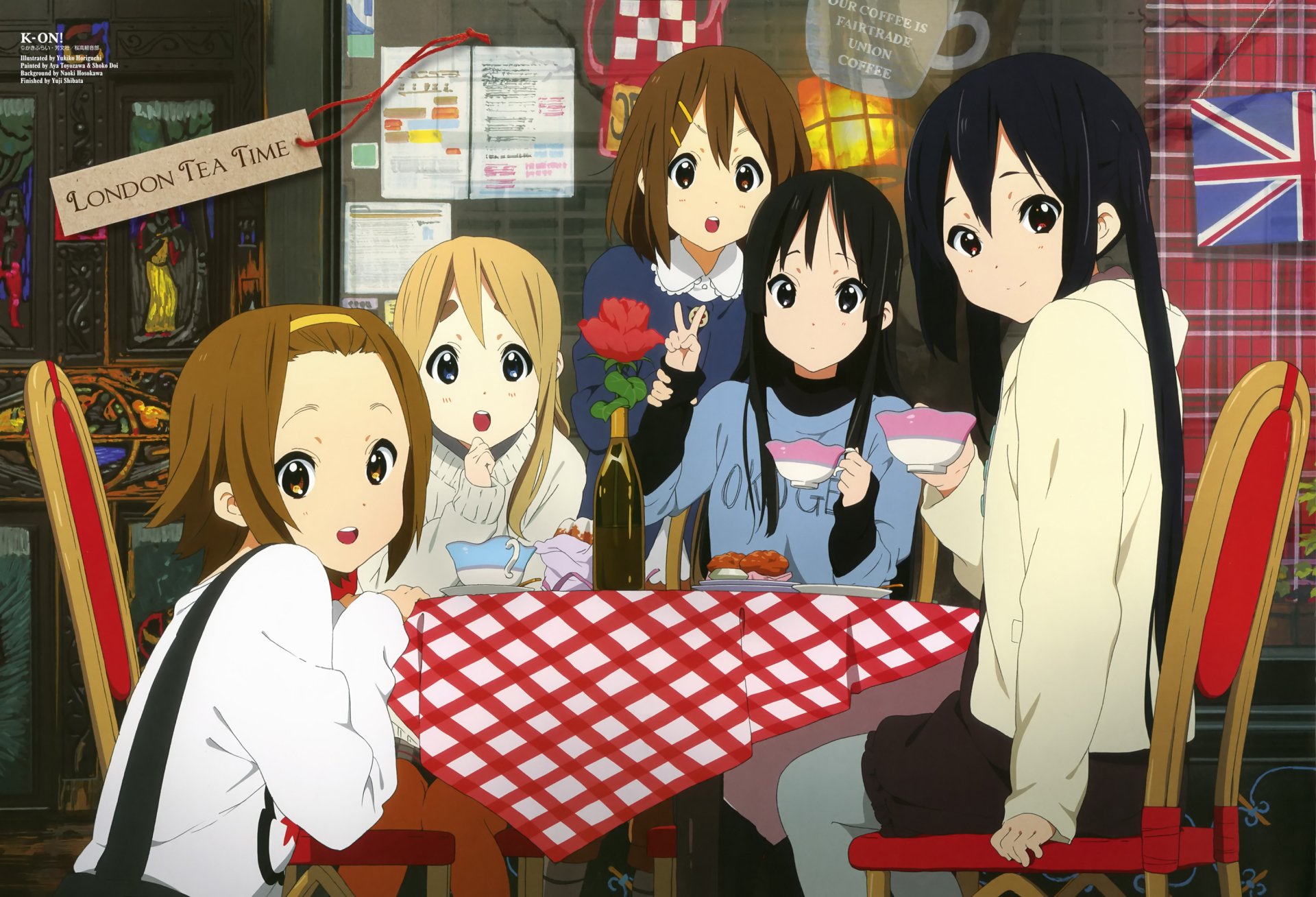 K-ON! HD Wallpaper: Cozy Moments with Azusa and Friends