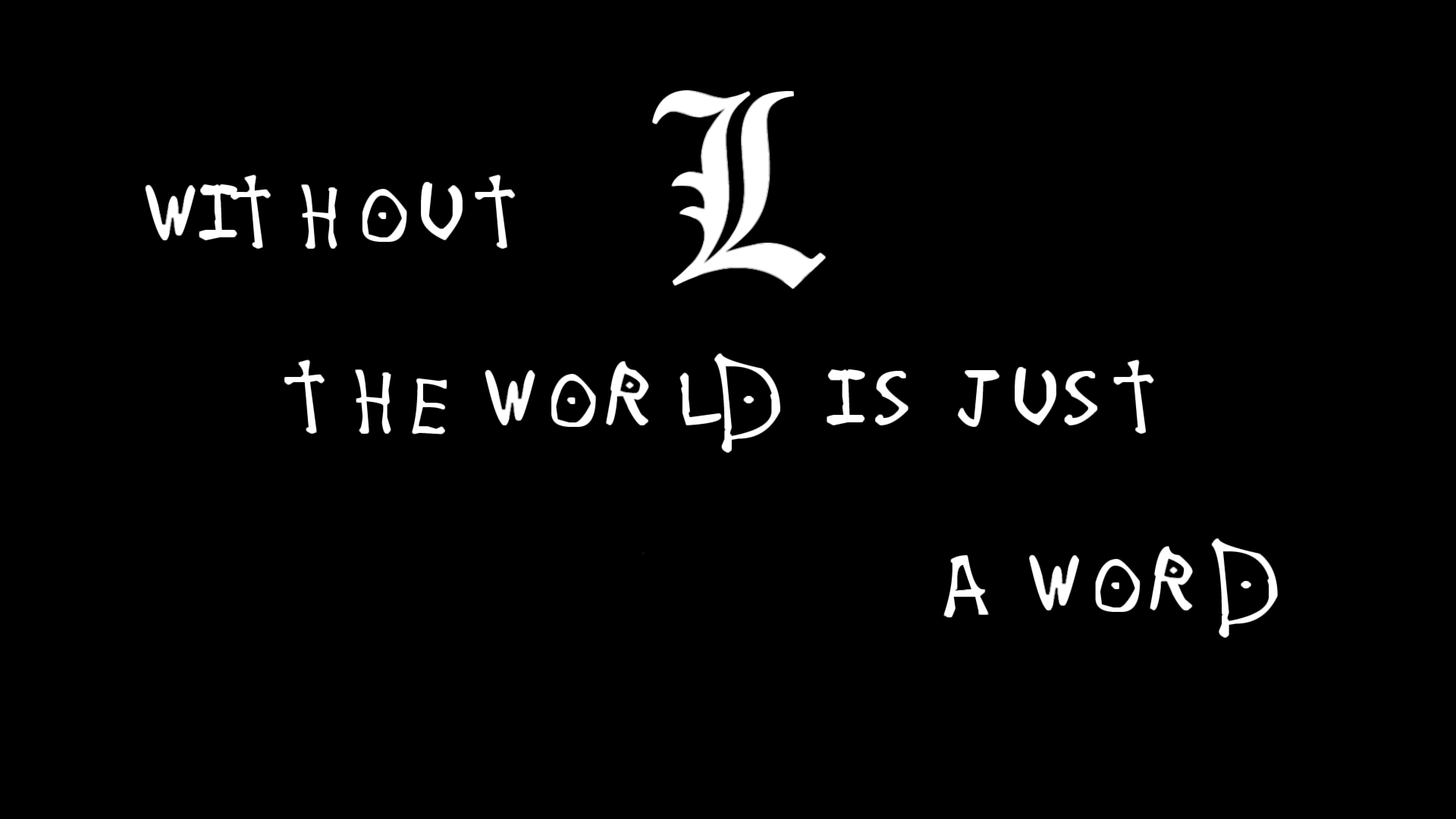 Death Note HD Wallpaper: L's Profound Truth