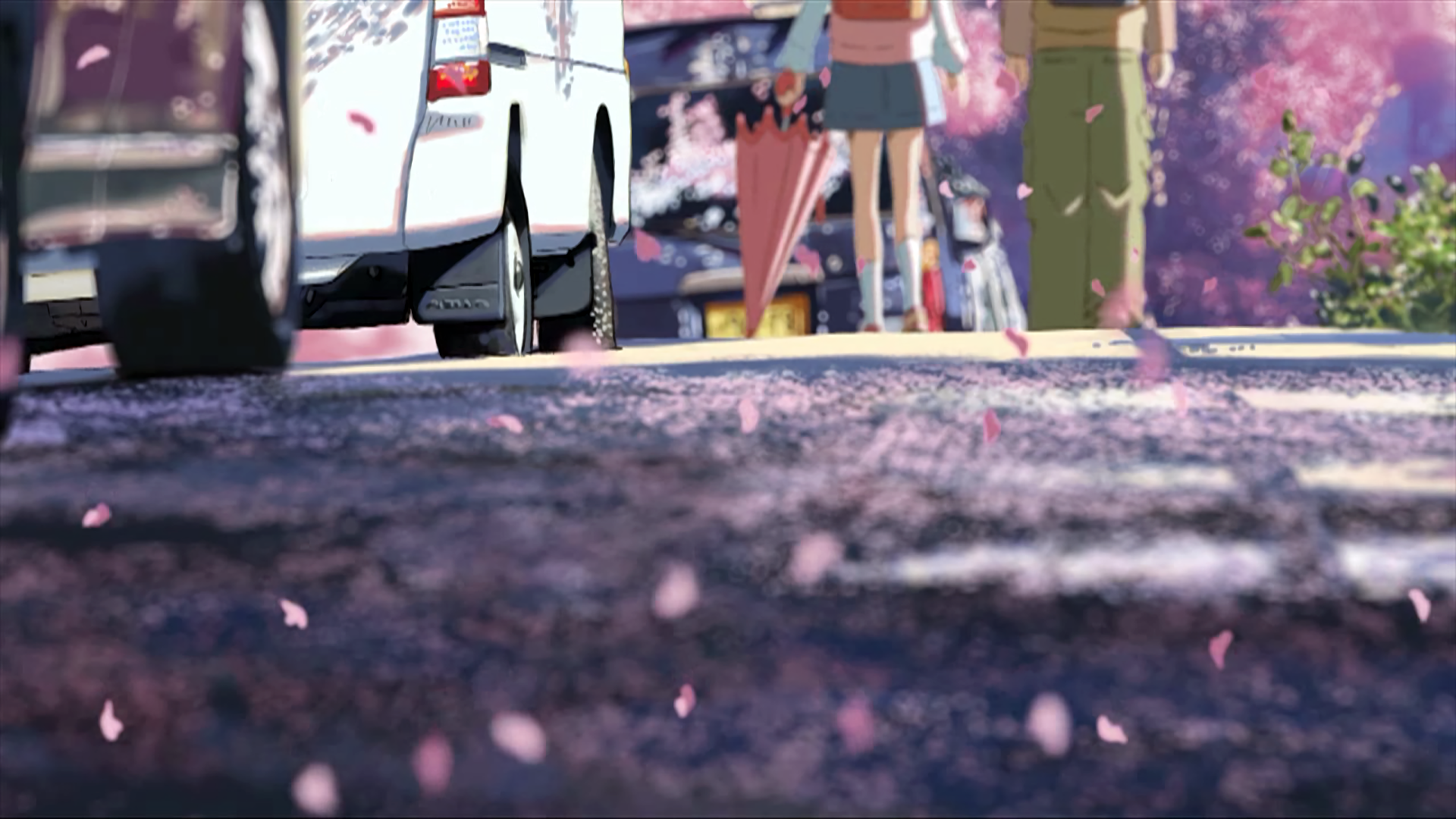 5 Centimeters per Second Anime HD Wallpaper - Serene Cherry Blossom Scene
