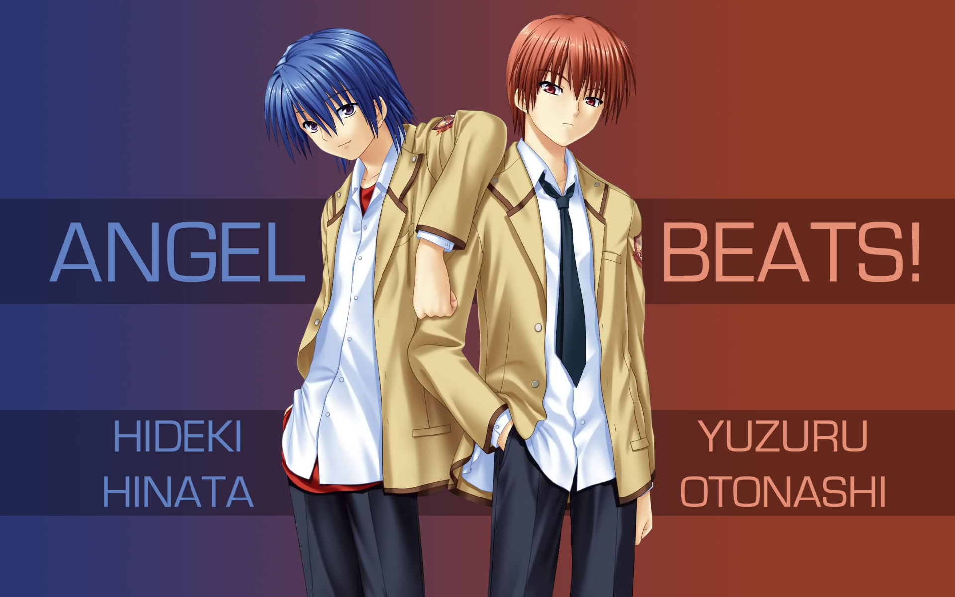 Angel Beats! HD Wallpaper – Dynamic Duo Hideki & Yuzuru Spotlight by ...