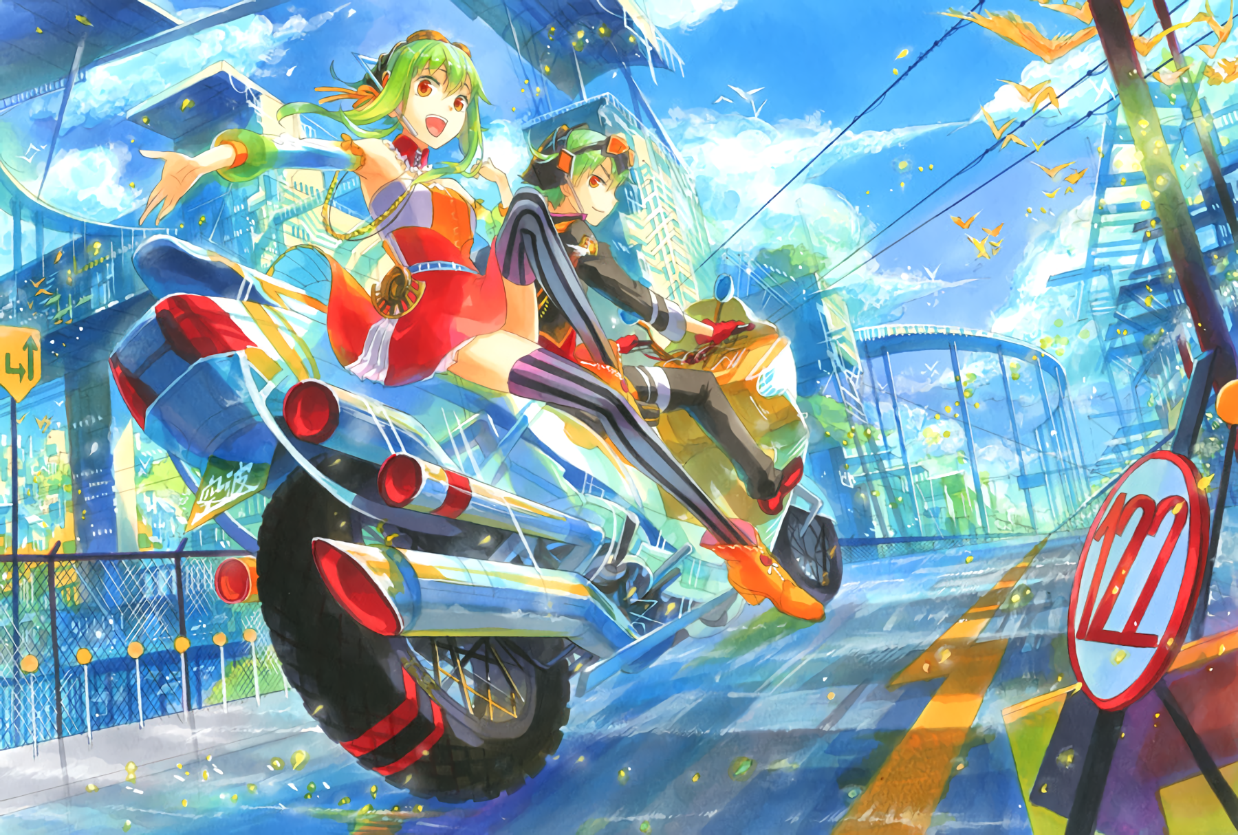 Vibrant Vocaloid Vibes: HD Anime Ride into the Future by ふーみ