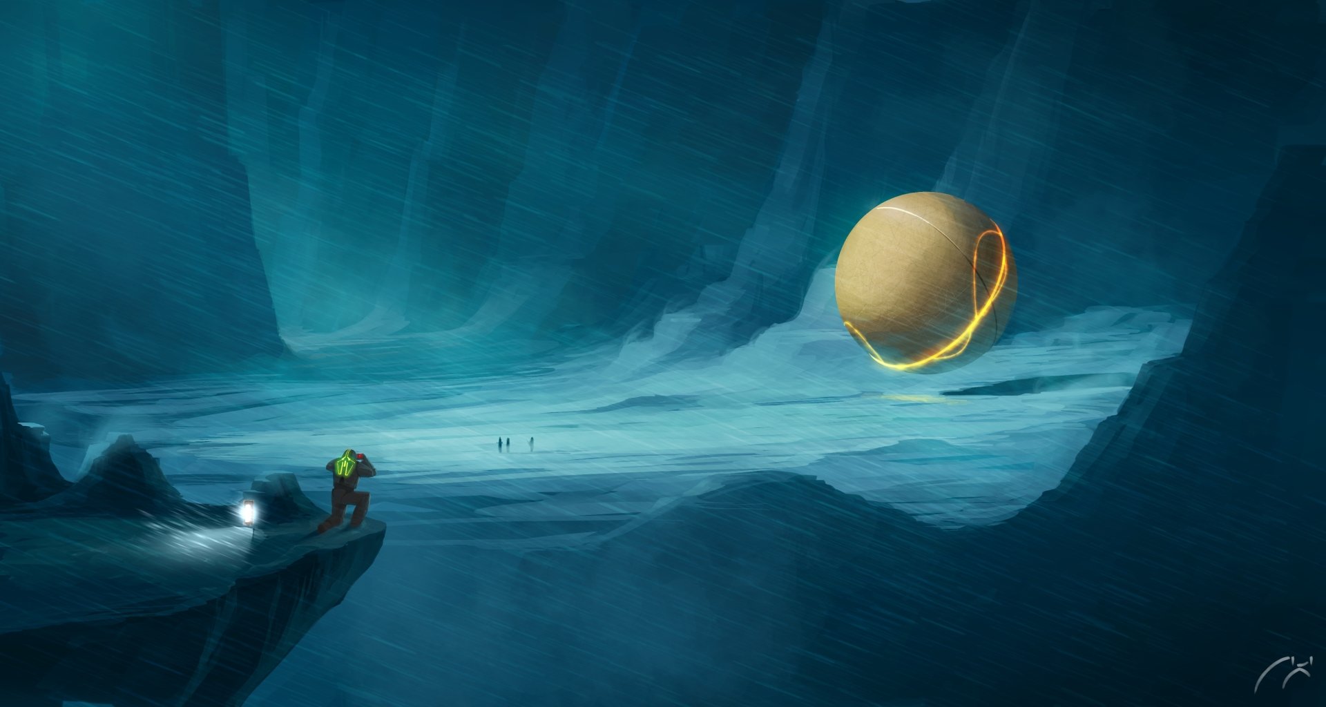 Futuristic Sphere: Sci-Fi Landscape in Stunning HD | 3750x2000 ...