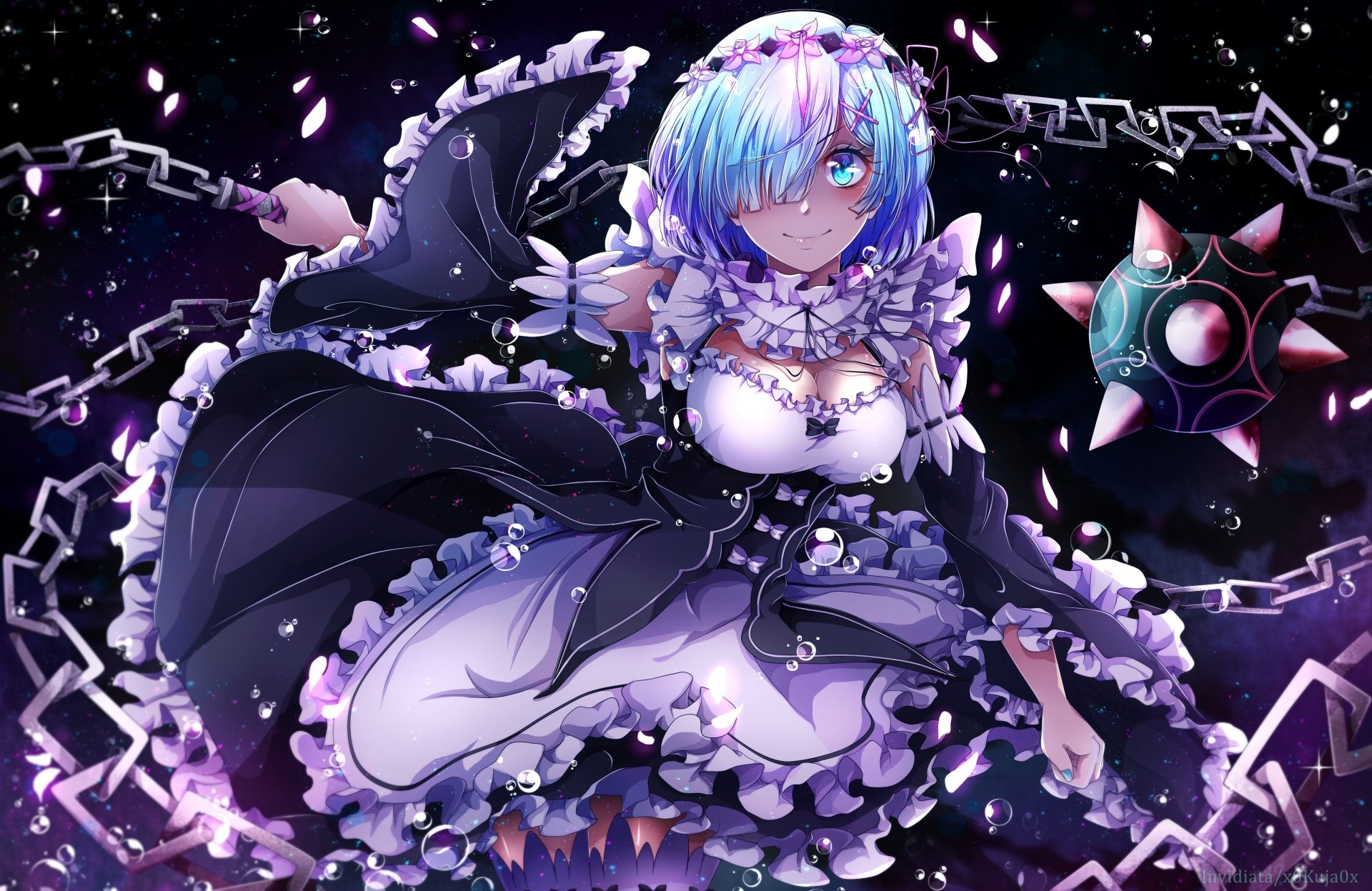 Stunning Rem From Re Zero 4k Ultra Hd Wallpaper