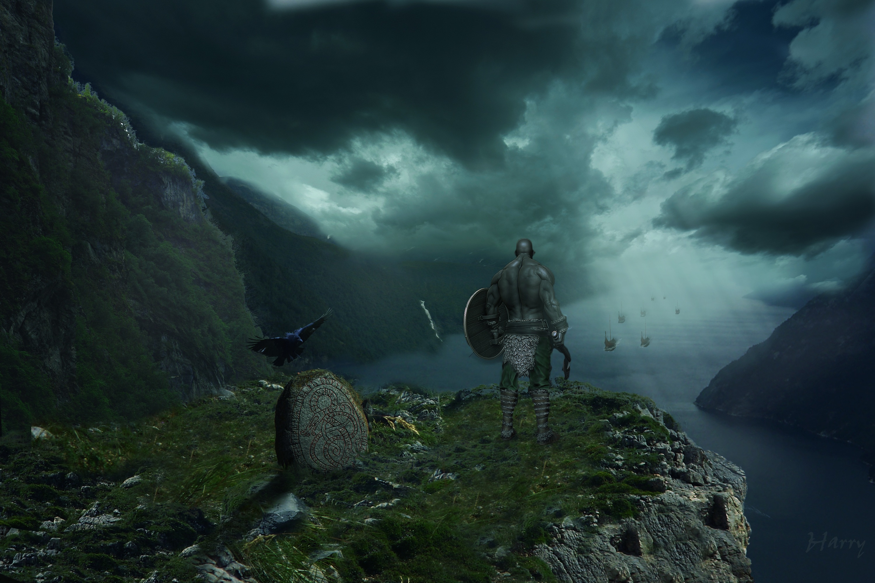 Download Landscape Fantasy Warrior Fantasy Warrior Fantasy Landscape HD ...