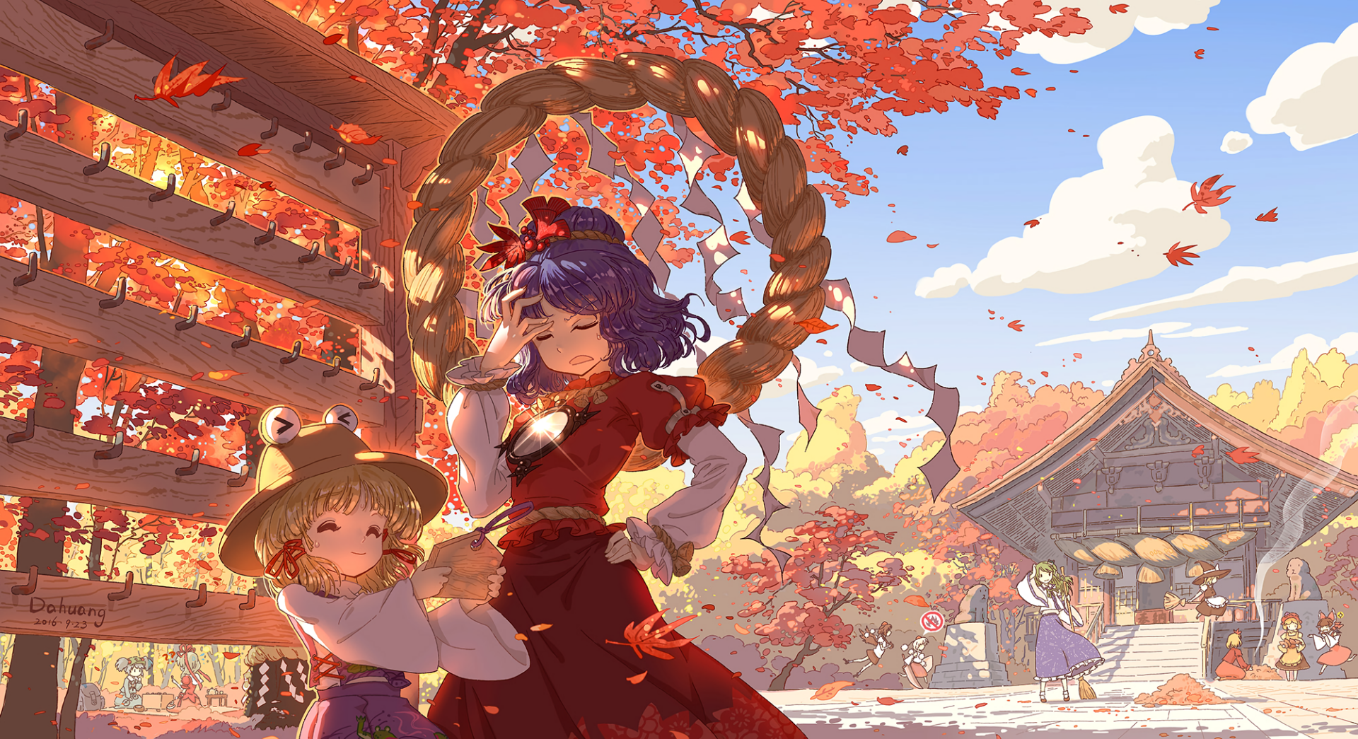 Touhou Autumn Breeze: HD Anime Wallpaper Magic | 2000x1089 | Wallpaper ...