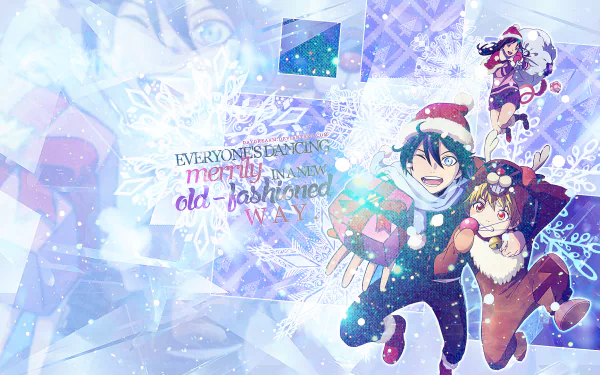 Download Christmas Yui Hirasawa Anime K-ON! Anime Christmas HD Wallpaper
