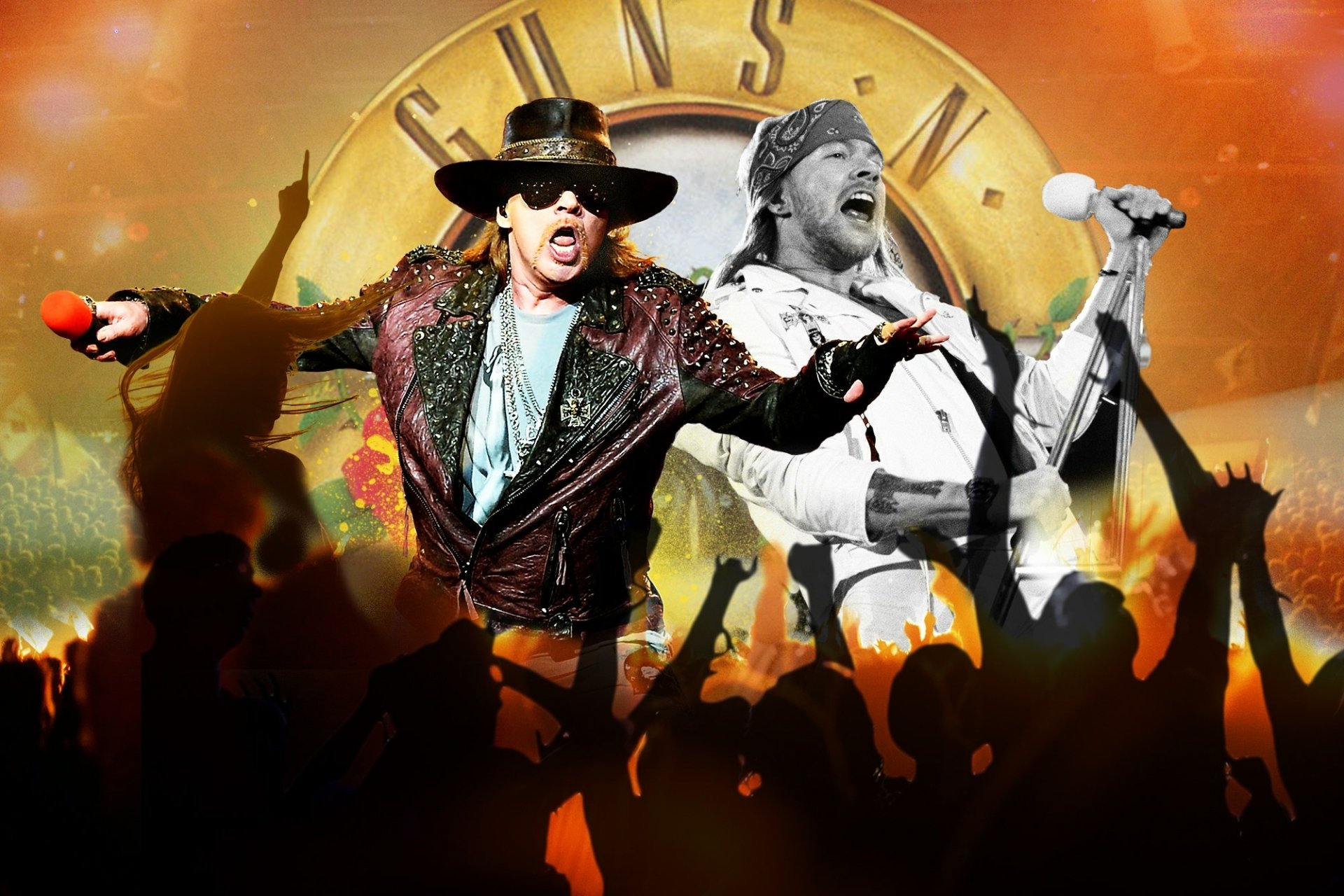 Guns N' Roses Live: Ultimate Glam & Heavy Metal HD Wallpaper Experience