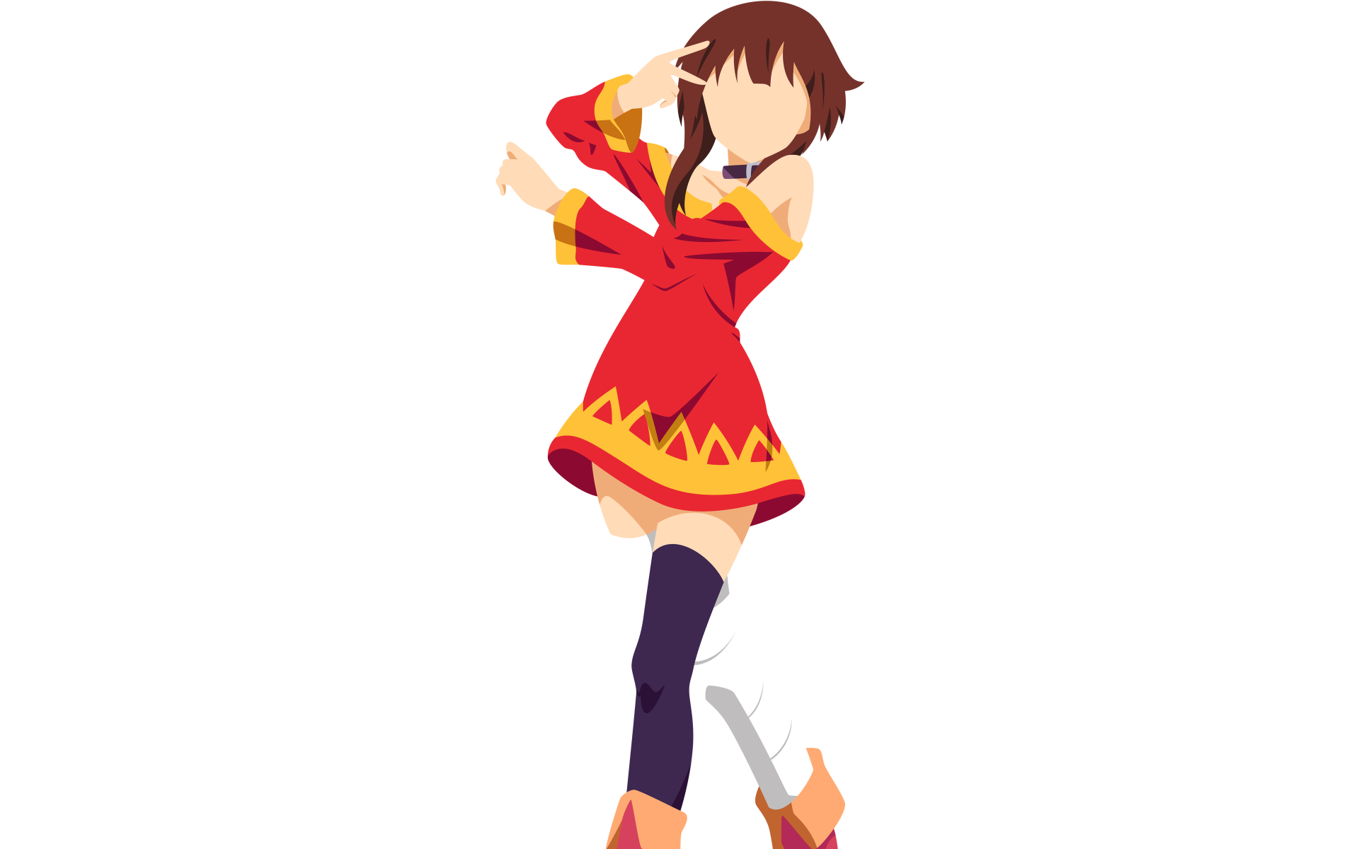Minimalist Megumin 4K Ultra HD Wallpaper
