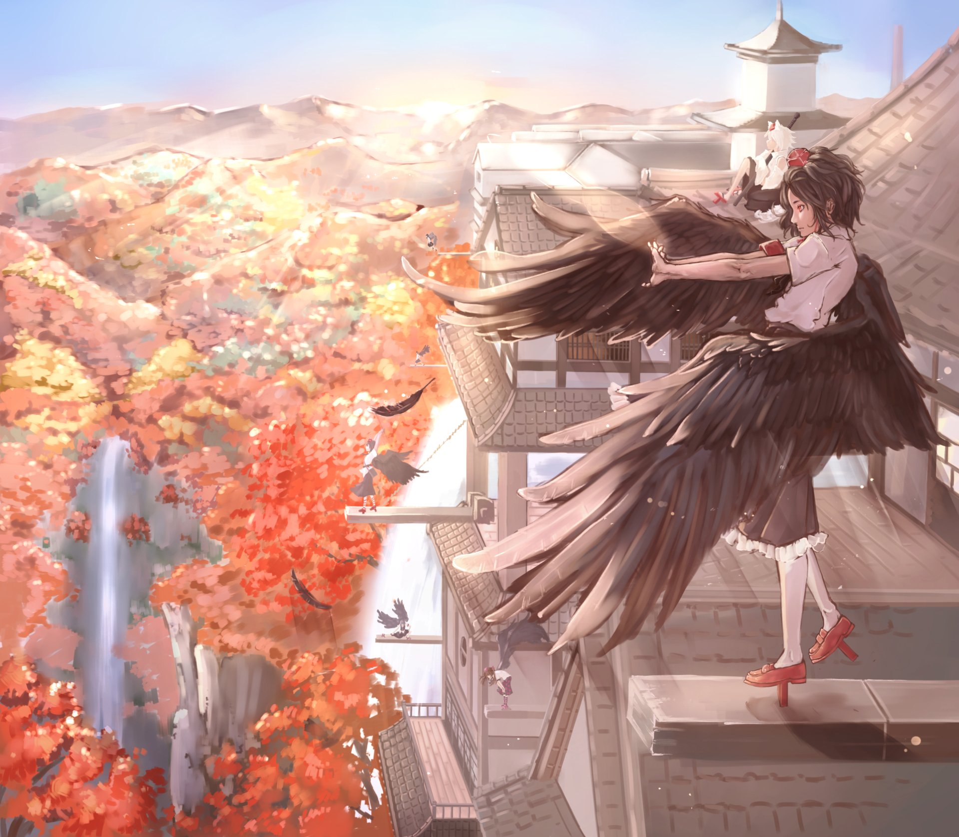 Autumn Crow Tengu — Touhou HD Wallpaper | 1927x1683 | Wallpaper Abyss
