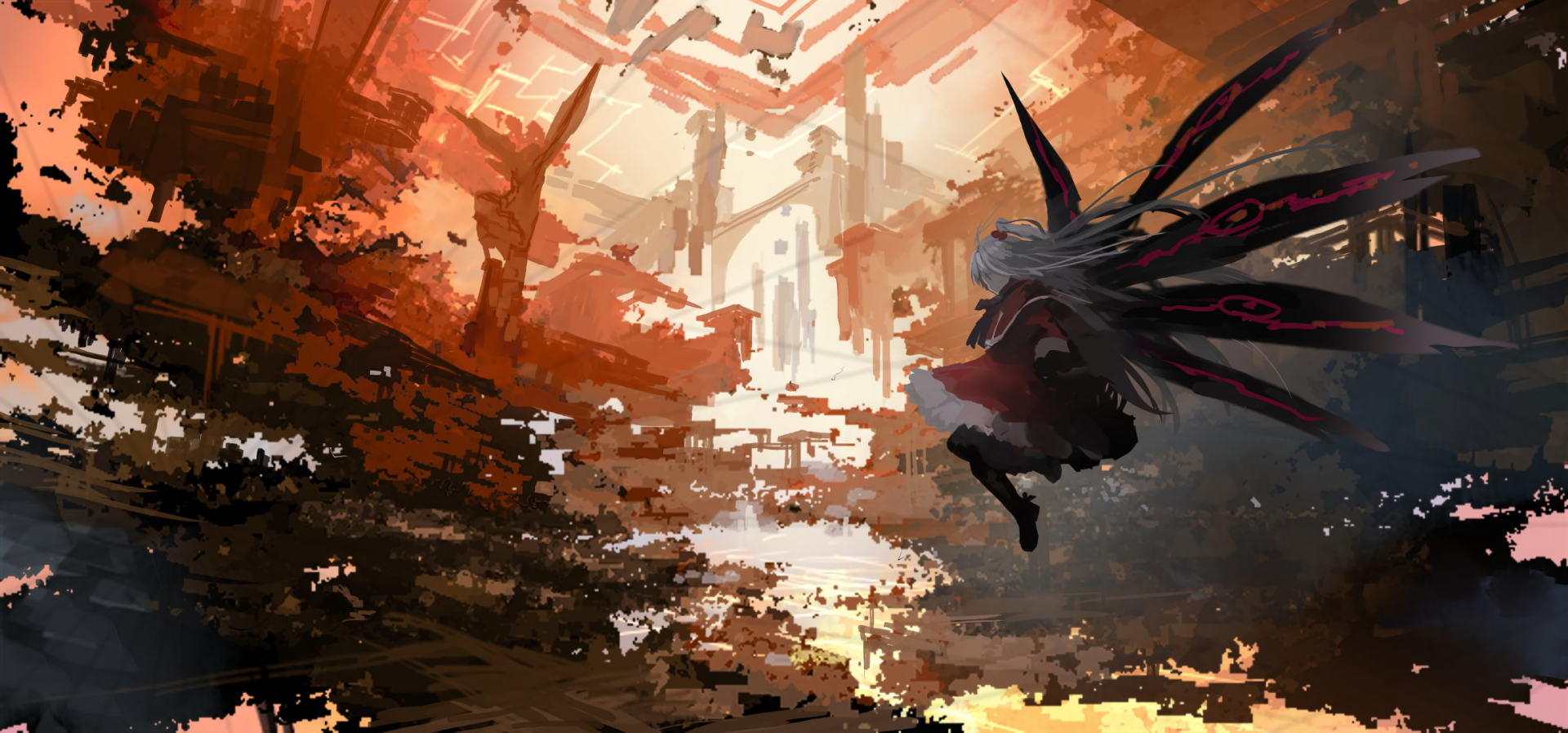 Shinki's Epic Leap – HD Touhou Anime Wallpaper Adventure