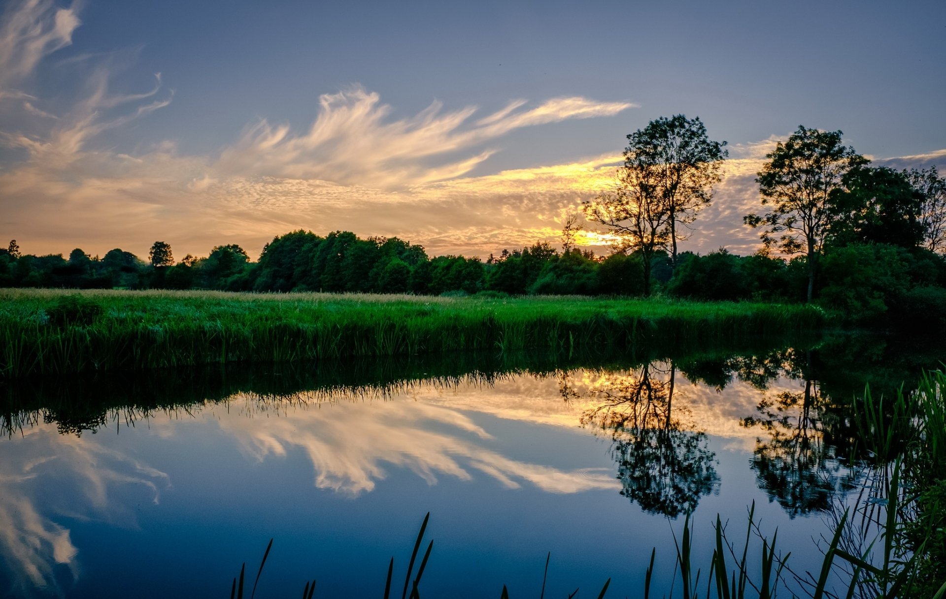 Download Sunrise Sky Cloud Lake Nature Reflection HD Wallpaper ...