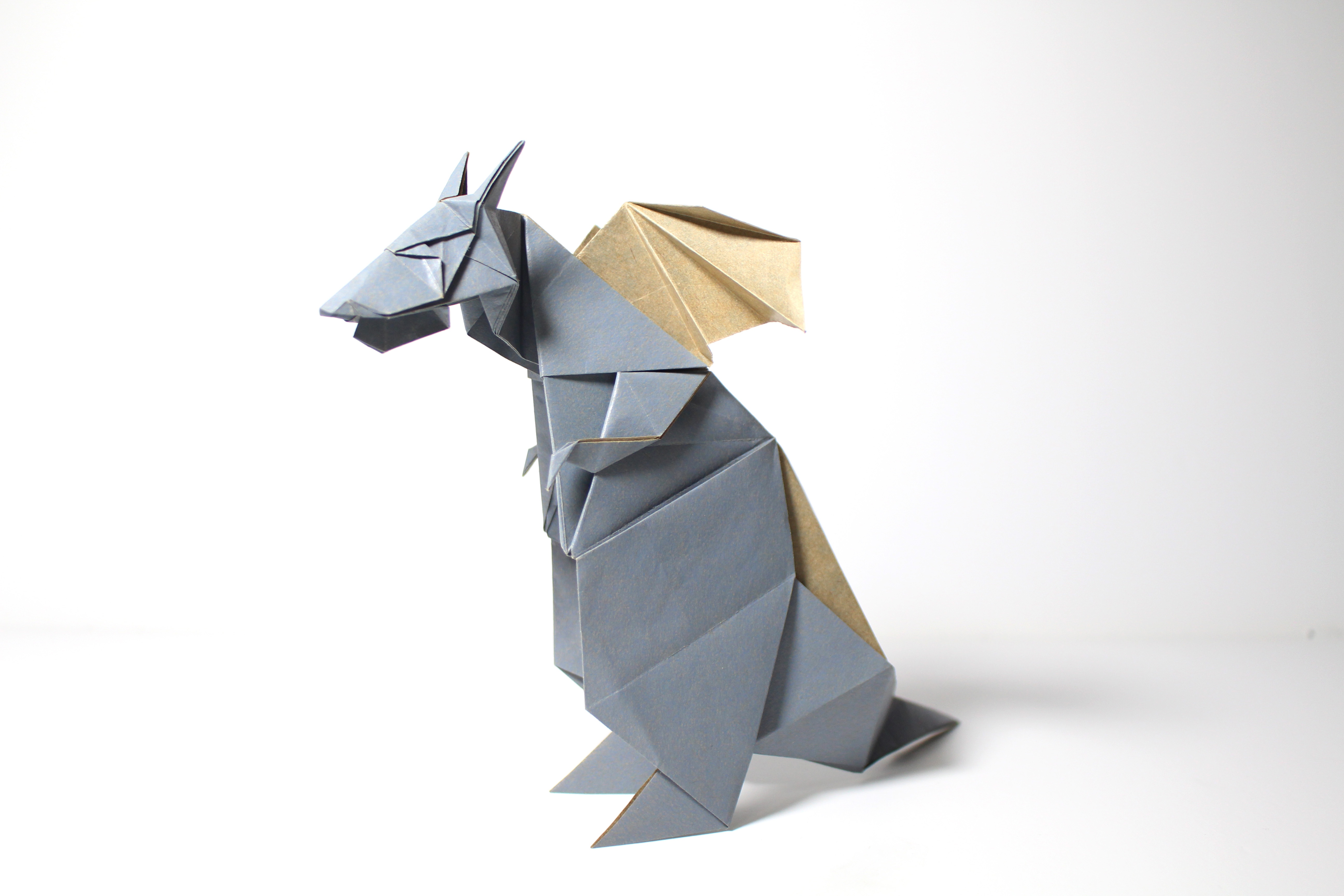 Download Dragon Man Made Origami 4k Ultra HD Wallpaper