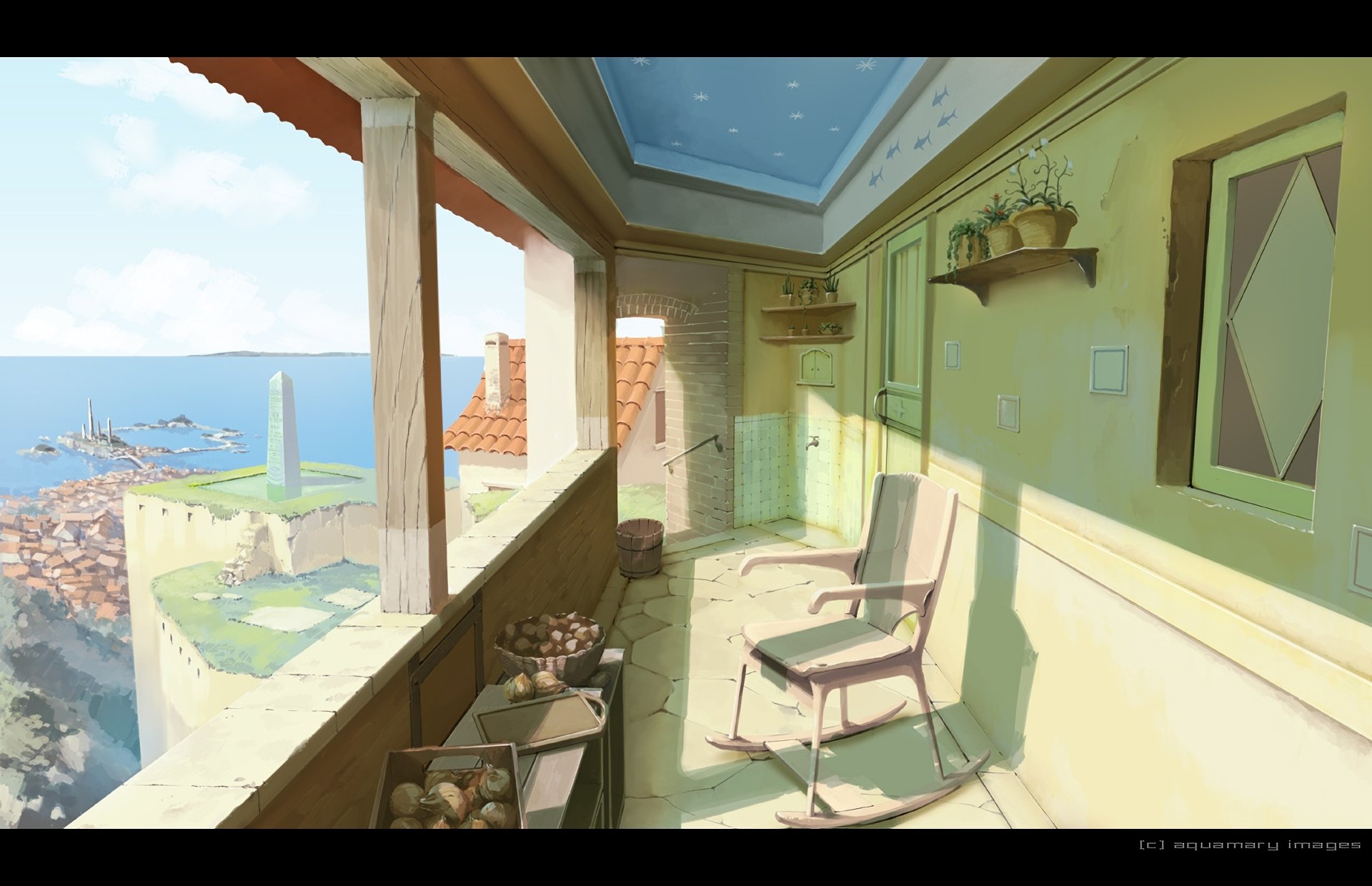 Download Anime Building HD Wallpaper