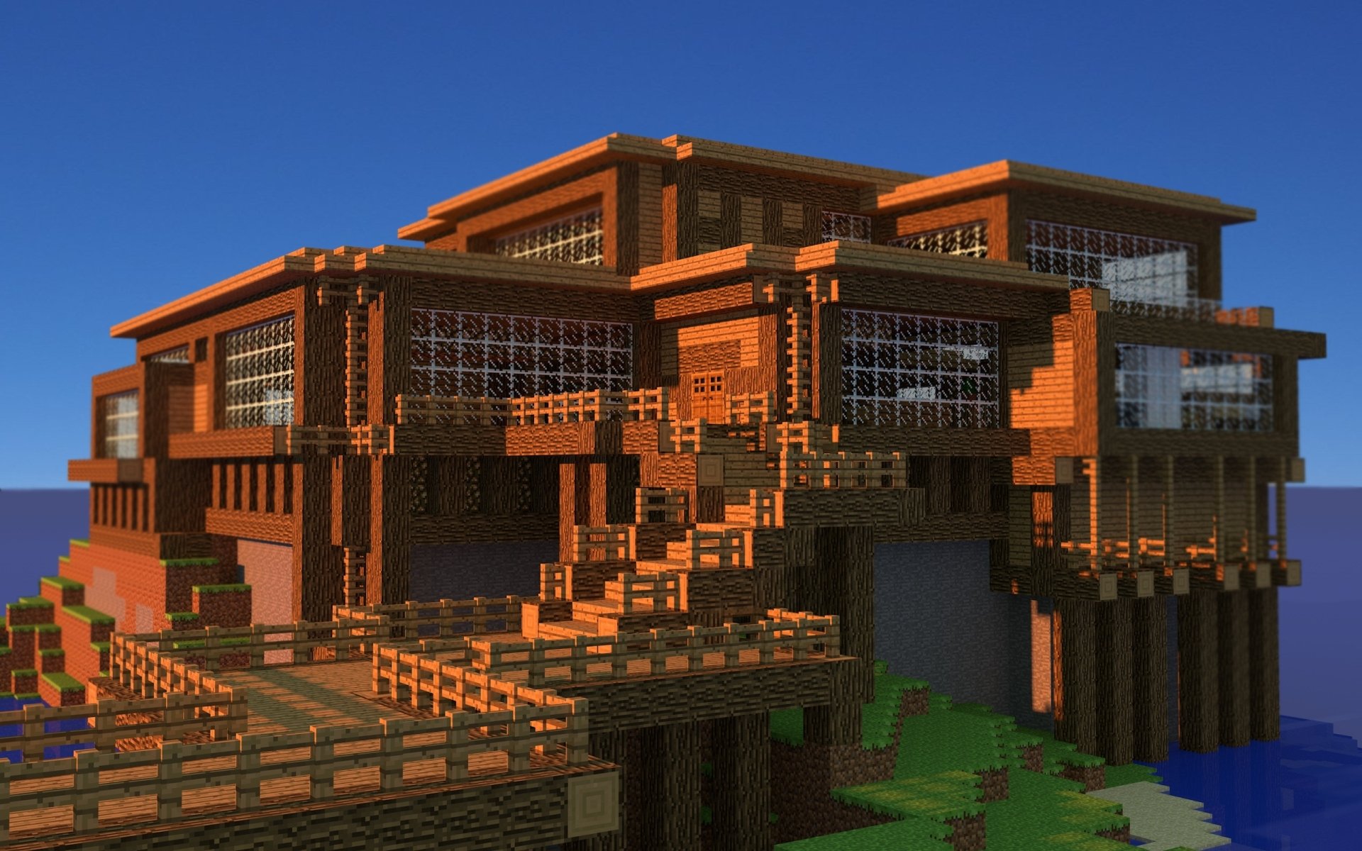 Minecraft House - HD Wallpaper