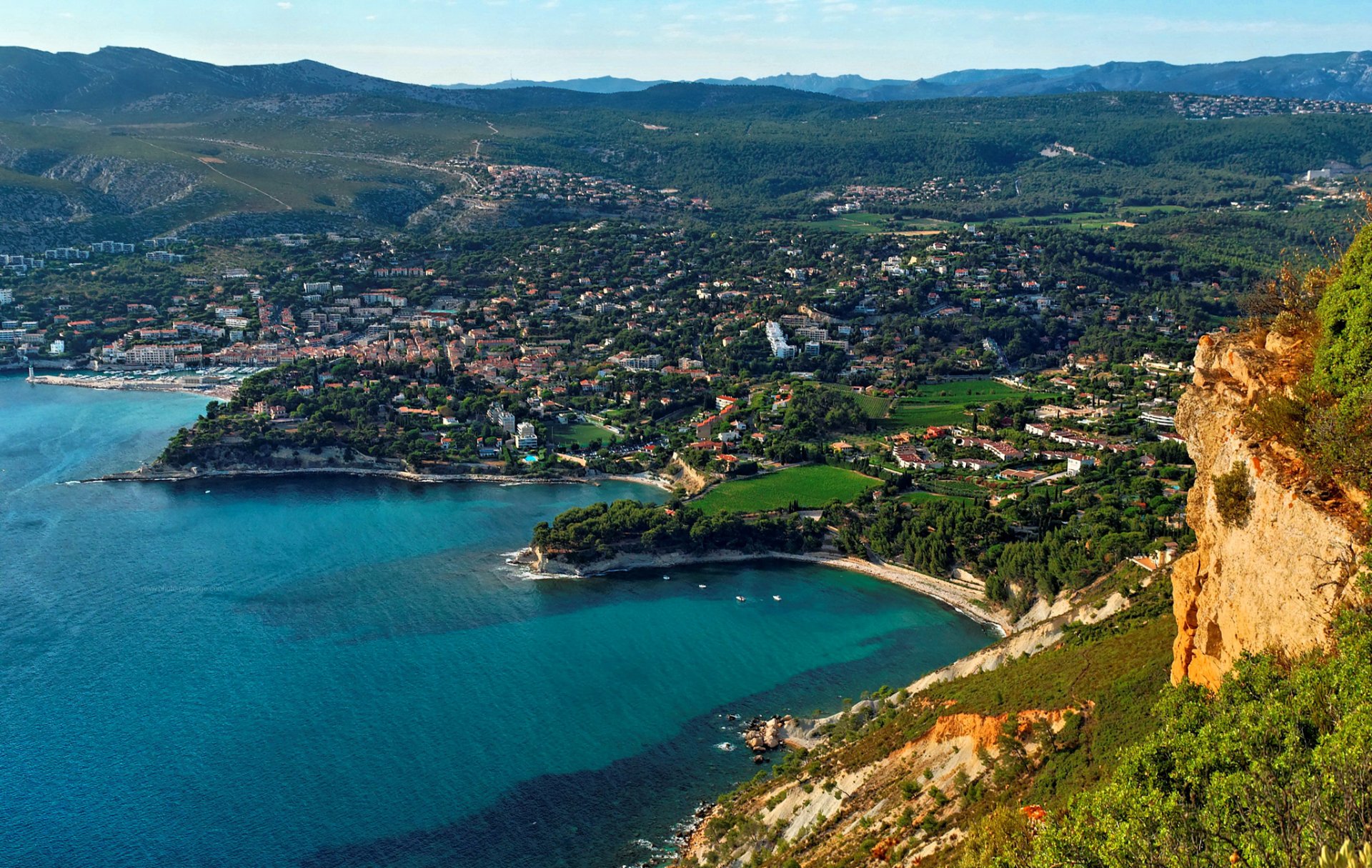 Download France Coastline Coast Man Made Town HD Wallpaper