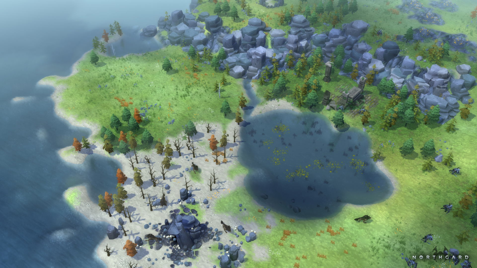 Northgard Game HD Wallpaper | Vibrant Viking Landscape Background