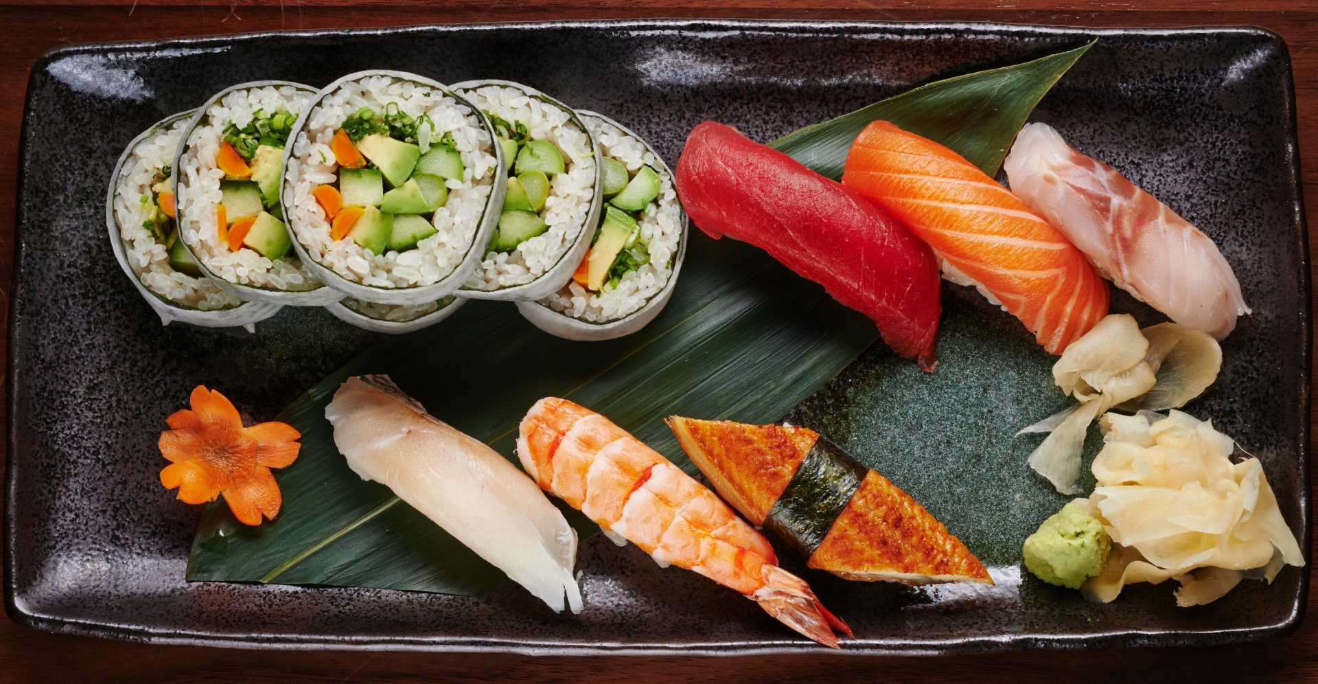Download Rice Fish Seafood Food Sushi HD Wallpaper | 3000x1556 ...