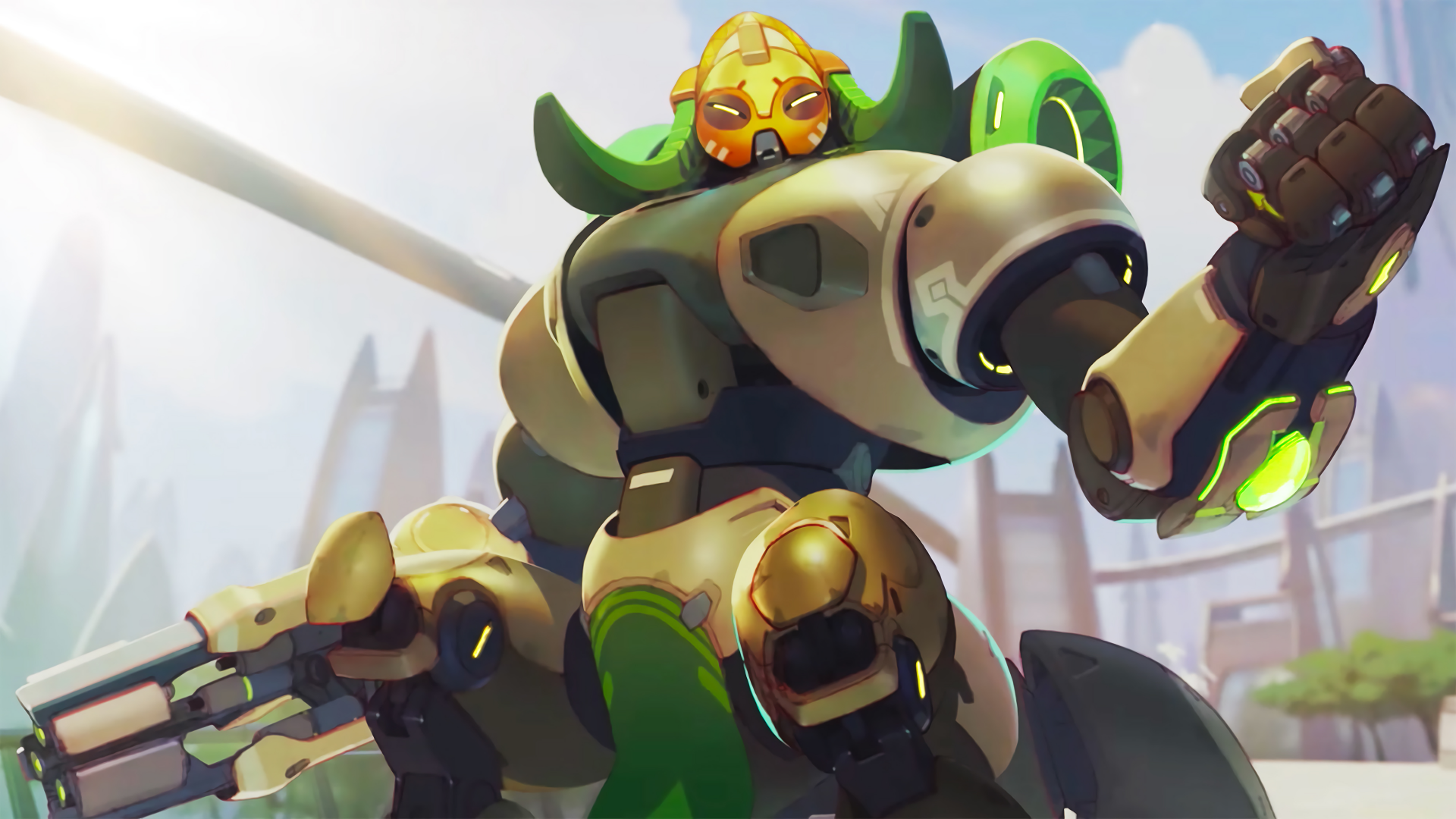 Orisa Overwatch 4K Ultra HD Wallpaper – Futuristic Hero in Action