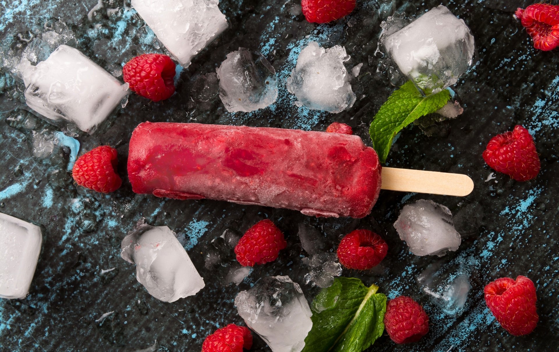 Download Ice Cube Fruit Raspberry Food Ice Cream 4k Ultra HD Wallpaper