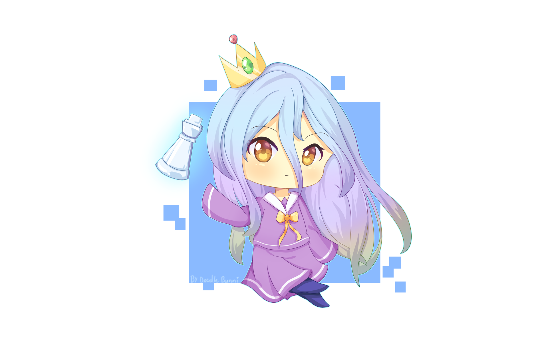 Shiro HD Wallpaper – No Game No Life Anime Charm in Stunning Detail