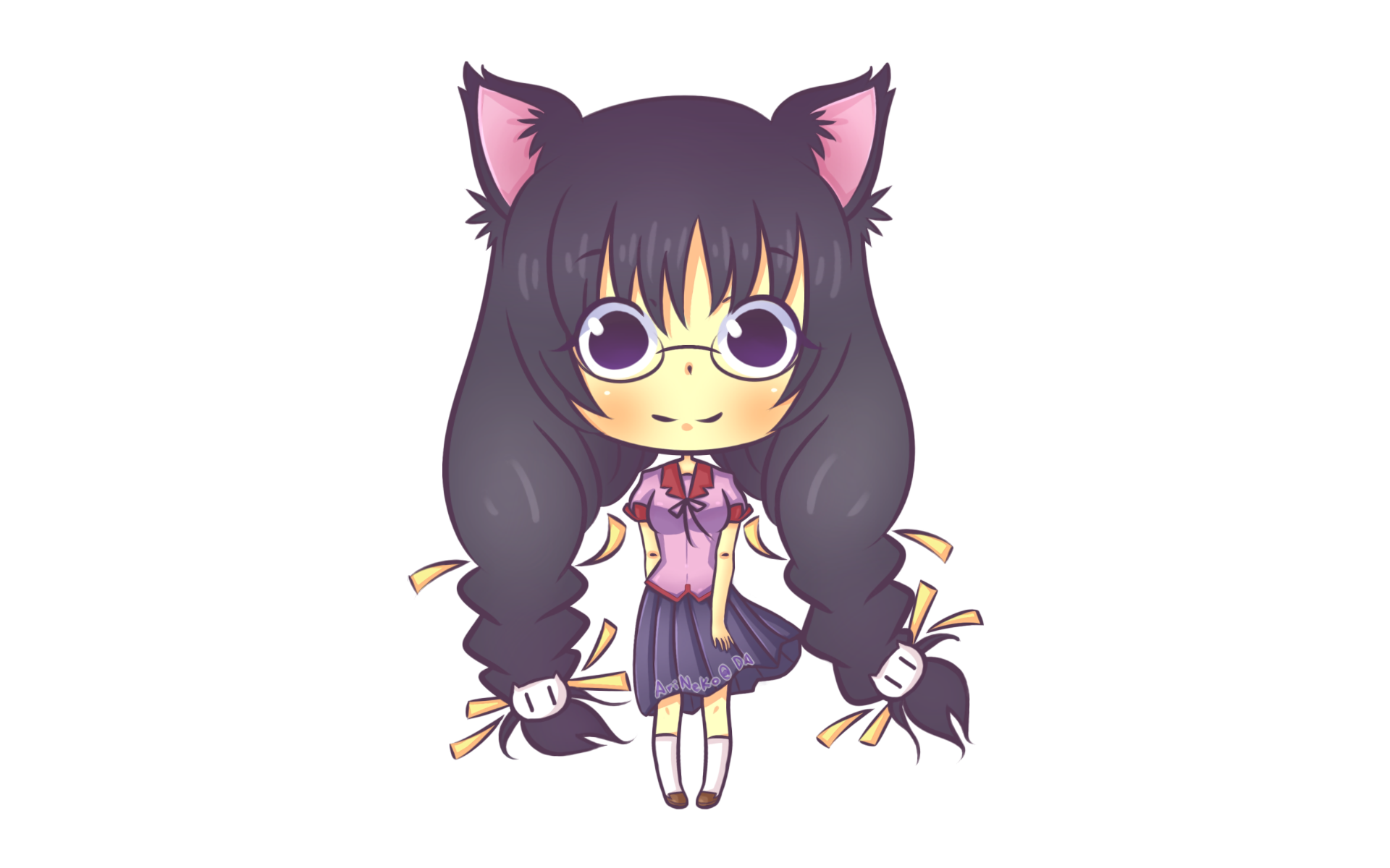 Download Tsubasa Hanekawa Anime Monogatari (Series) HD Wallpaper