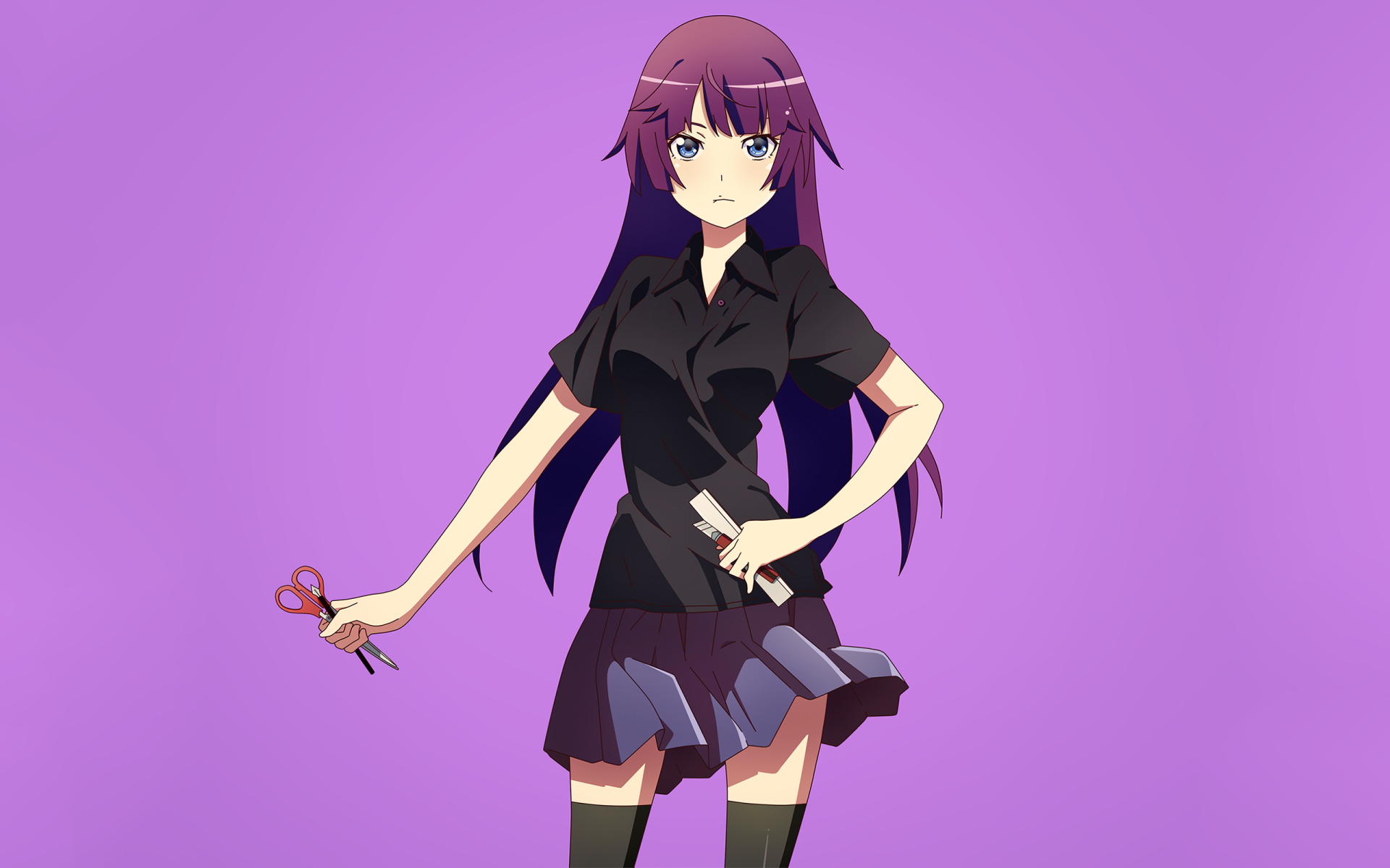 Download Hitagi Senjōgahara Anime Monogatari (Series) HD Wallpaper