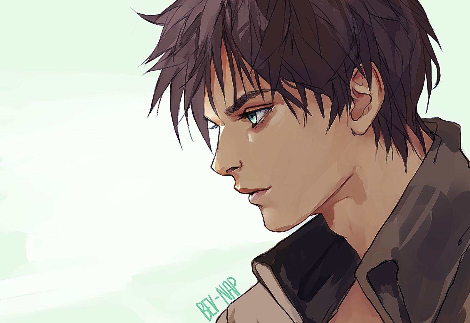 Eren Yeager — Quiet Resolve (Attack on Titan HD Wallpaper) | 1600x1100 ...