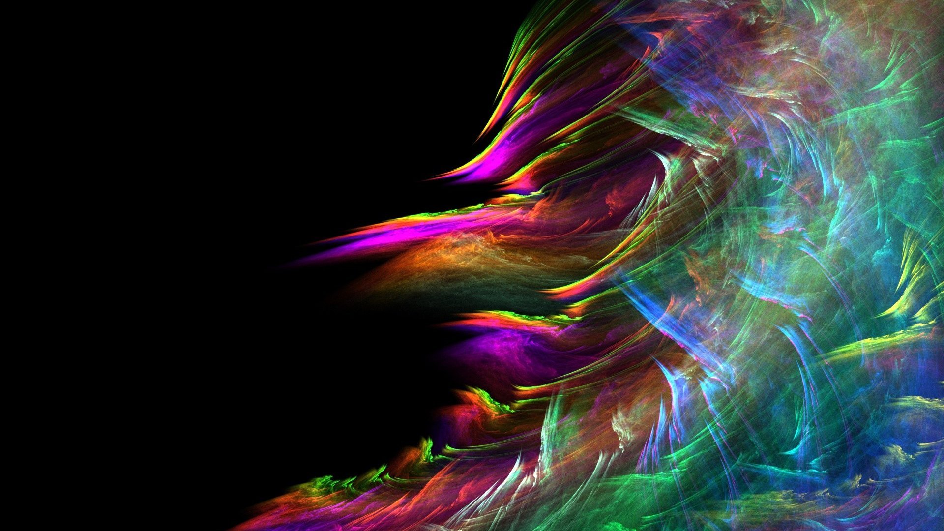 Vibrant Fractal Waves: HD Abstract CGI Texture & Color Burst