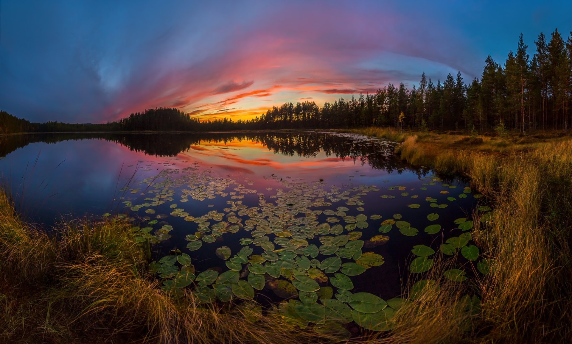 Download Lake Sky Sunset Nature Reflection HD Wallpaper | 2000x1204 ...