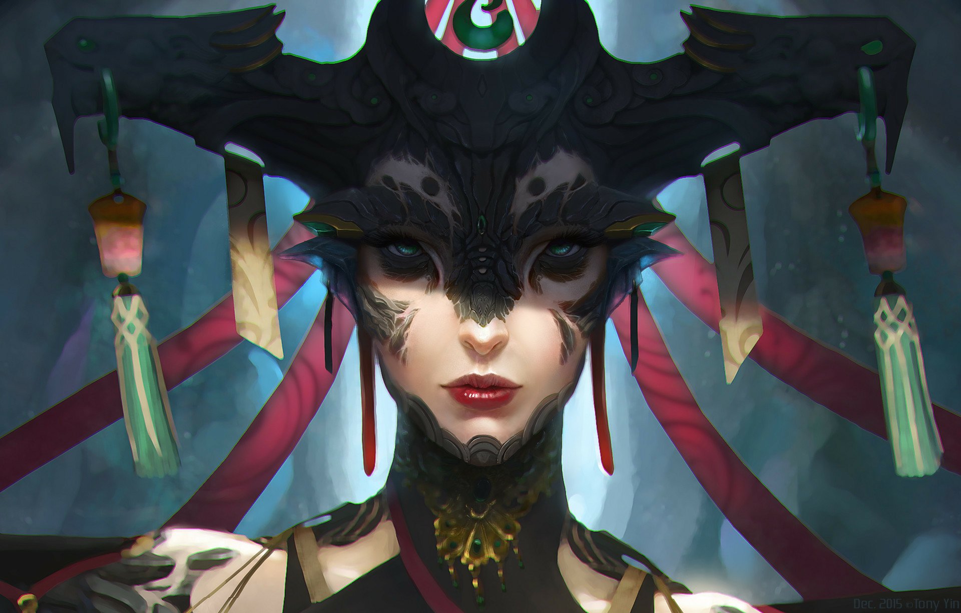 Enigmatic Fantasy Woman with Piercing Green Eyes – HD Creature ...